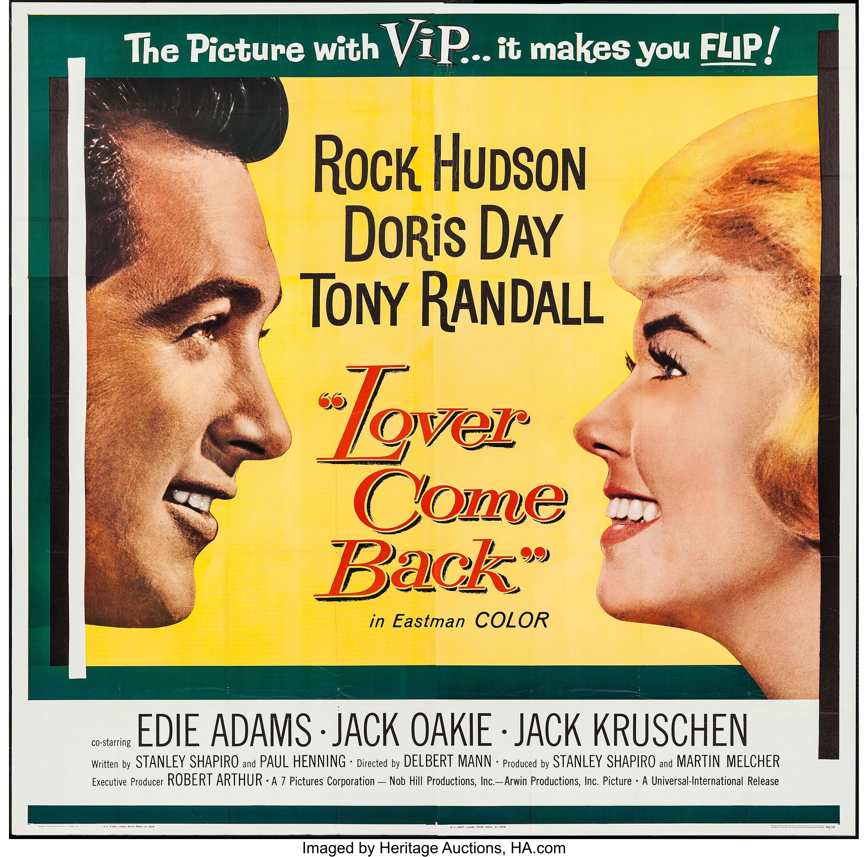 Lover Come Back (Universal International, 1962). Six Sheet (81" X | Lot ...