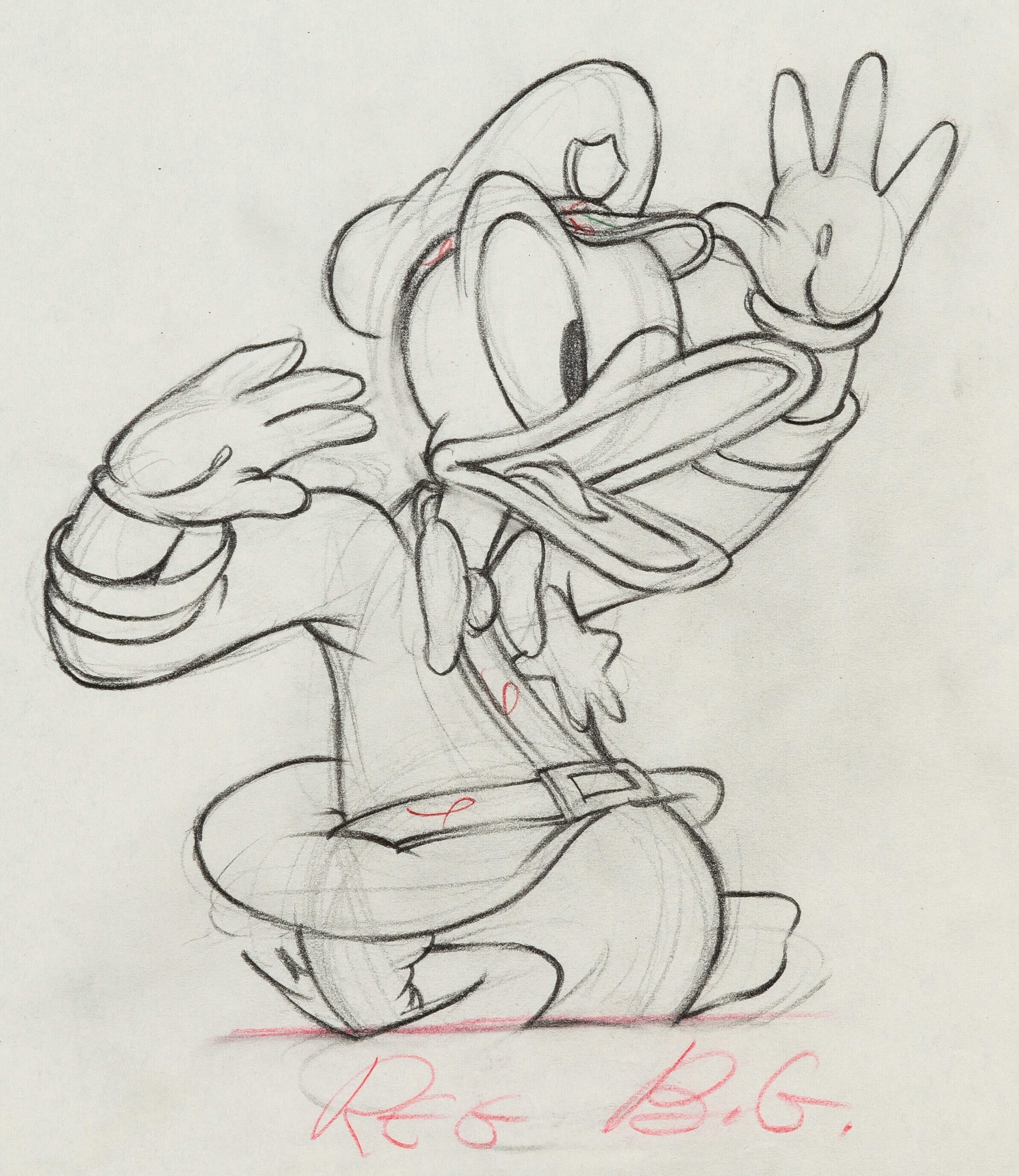 Officer Duck Donald Duck Animation Drawing (Walt Disney, 1939 ...
