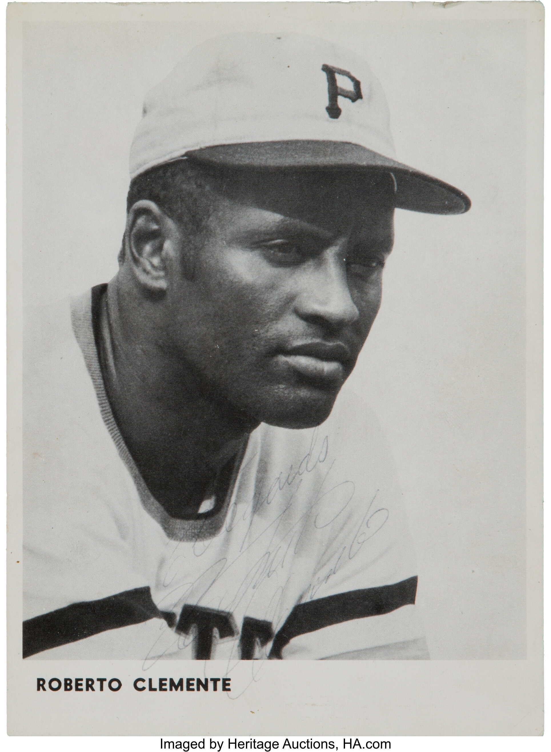 Circa 1970 Roberto Clemente Signed Photograph. ... Baseball | Lot ...