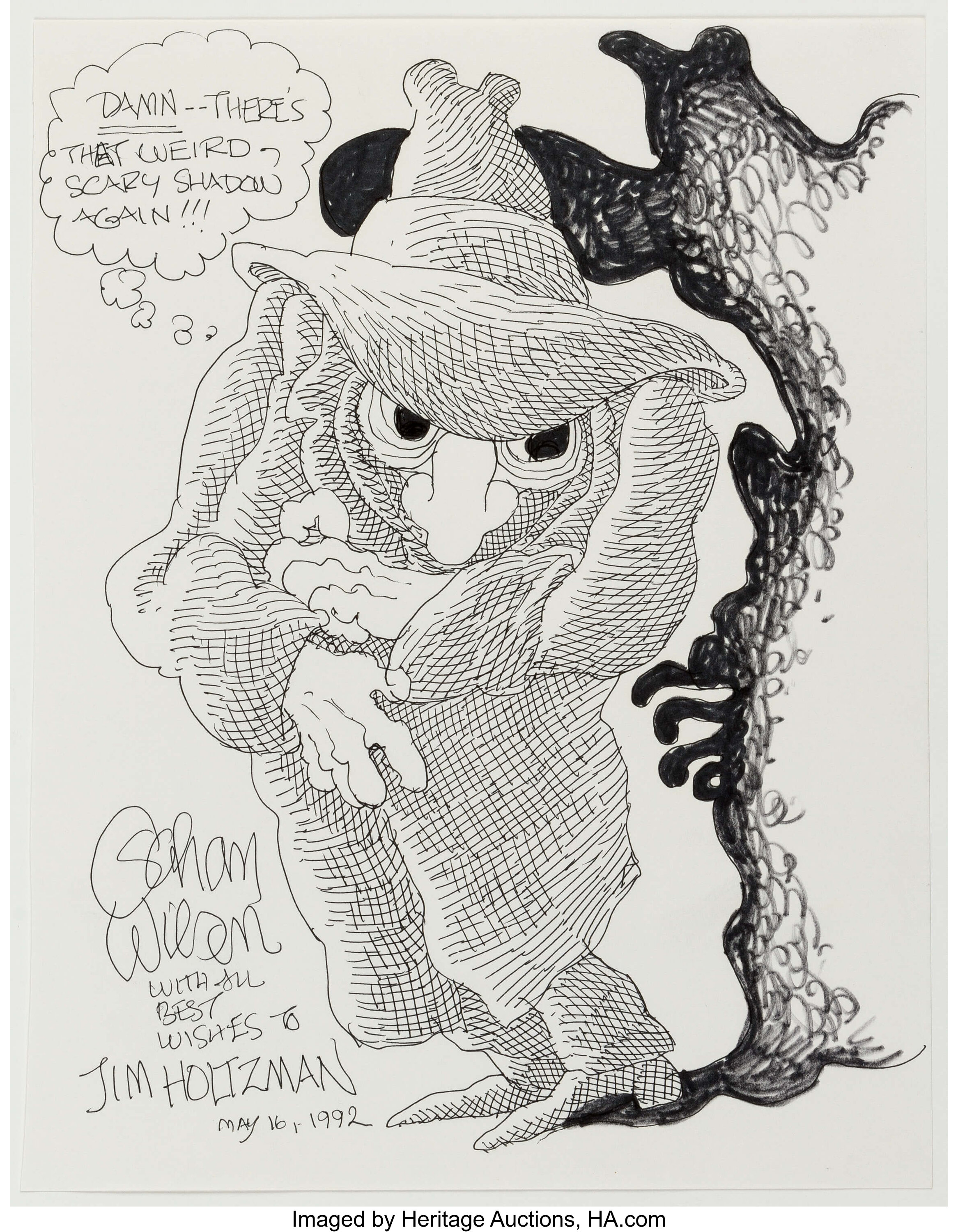 Gahan Wilson Shadow Illustration Original Art (1992).... Original | Lot ...