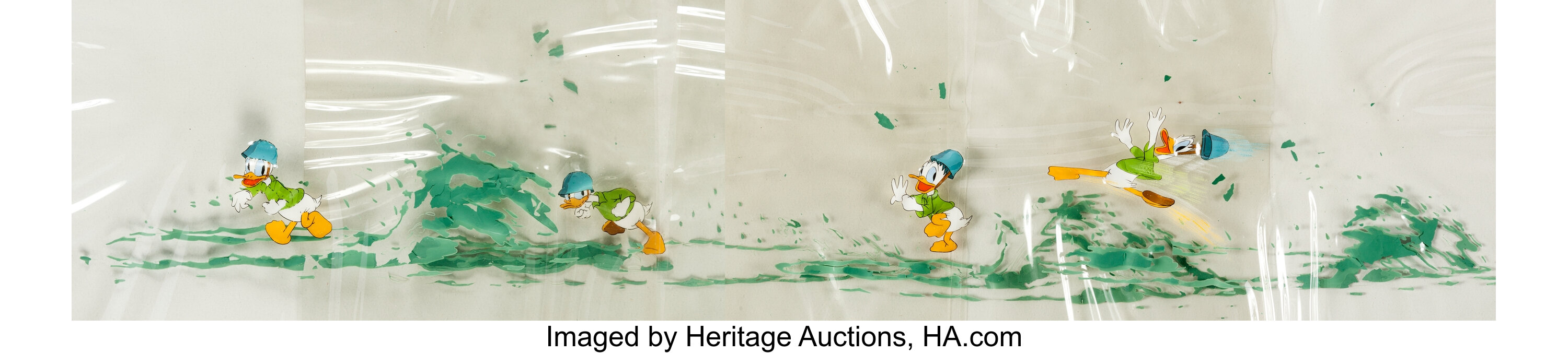 Commando Duck Donald Duck Production Cel Setup Sequence of 4 (Walt ...