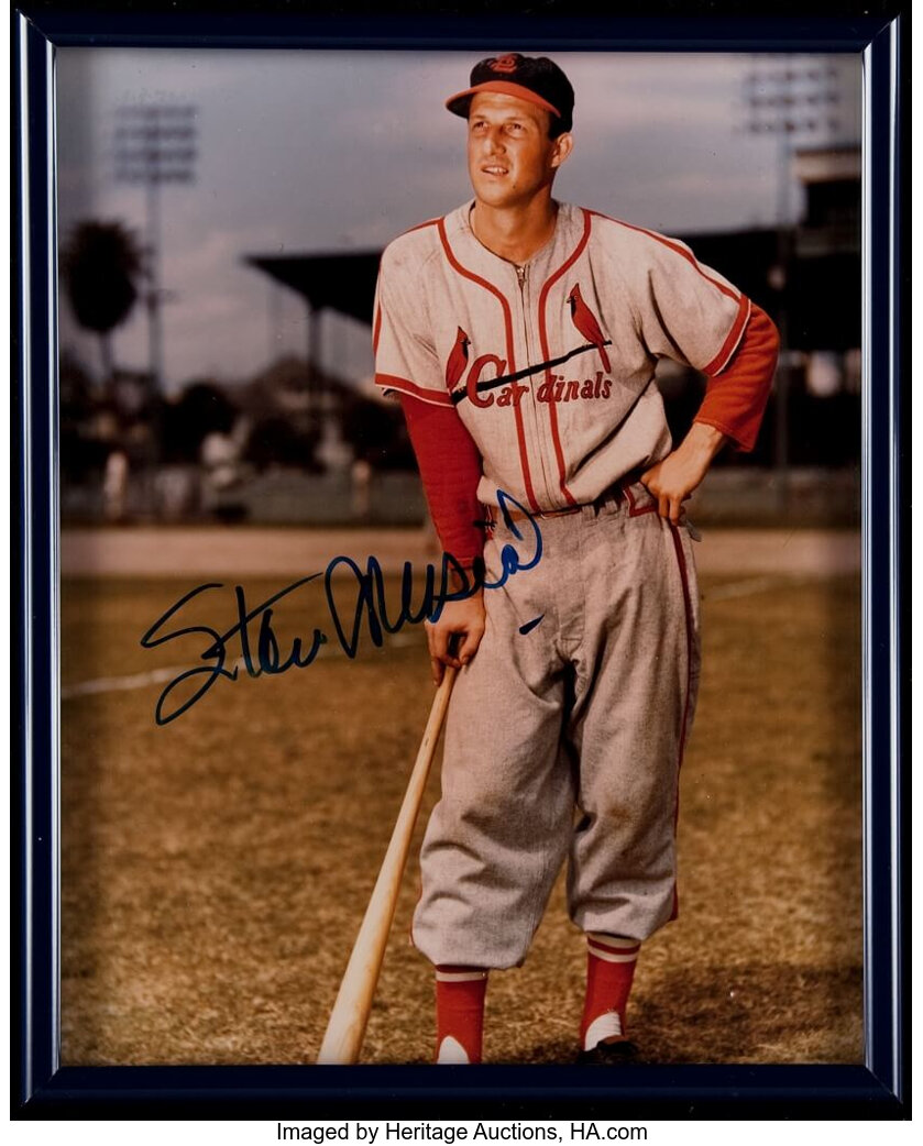 Stan Musial Signed Photograph.... Baseball Collectibles Photos | Lot ...