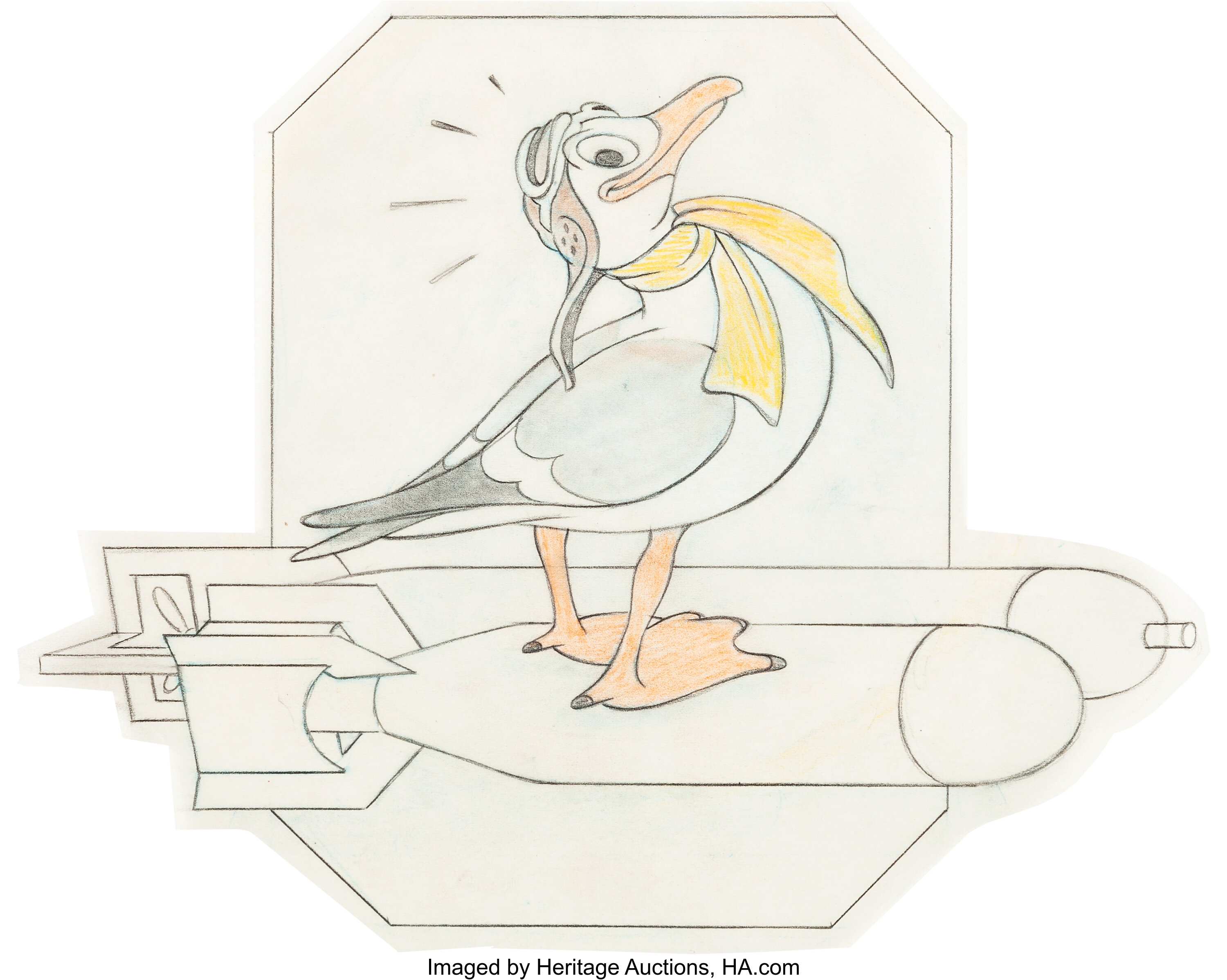 Hank Porter - WWII Squadron 22 Disney Insignia (Walt Disney, c. | Lot ...