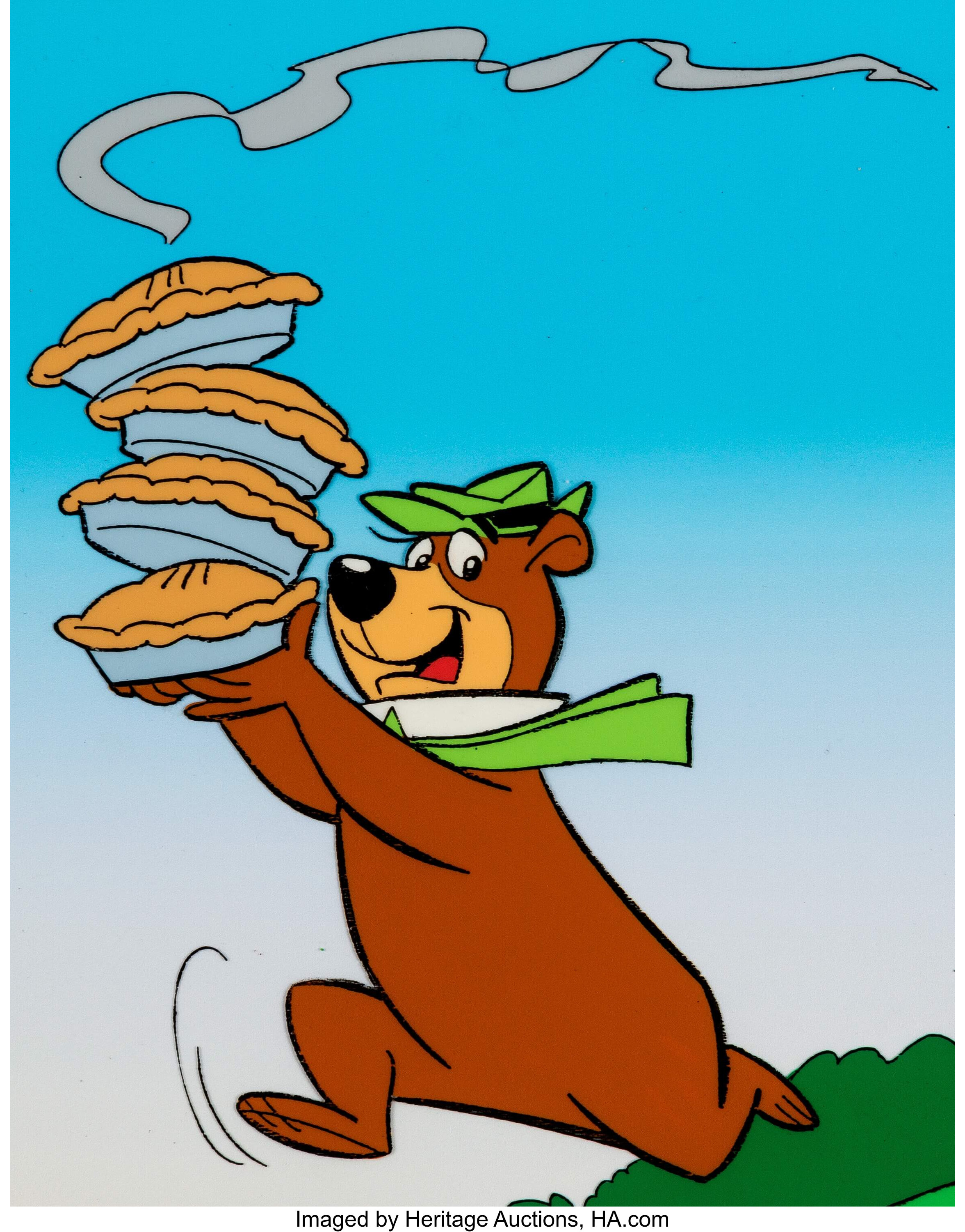 Yogi Bear Publicity Cel (Hanna-Barbera, c. 1970s).... Animation Art ...