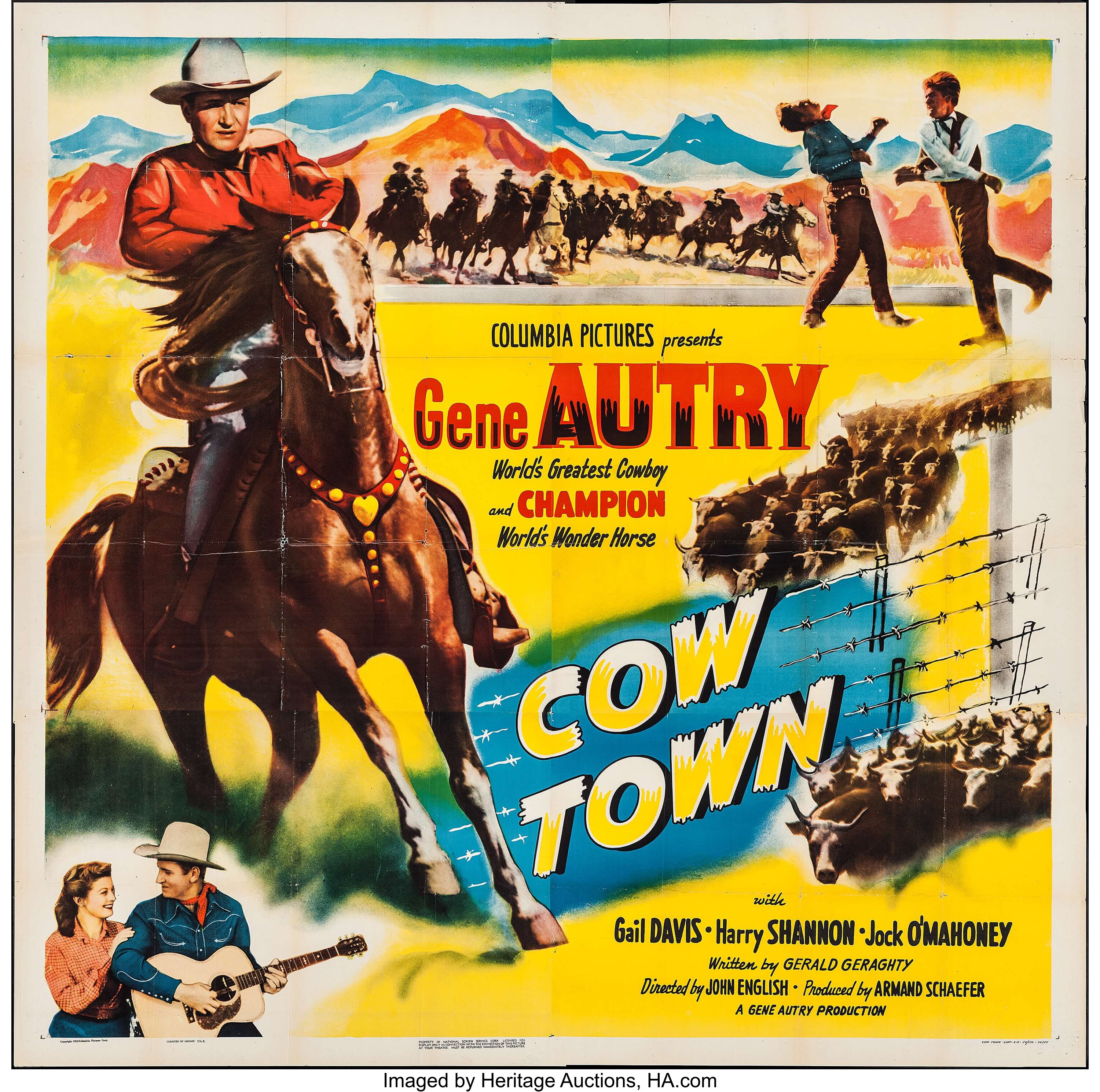 Cow Town (Columbia, 1950). Six Sheet (79" X 80"). Western.. ... | Lot ...