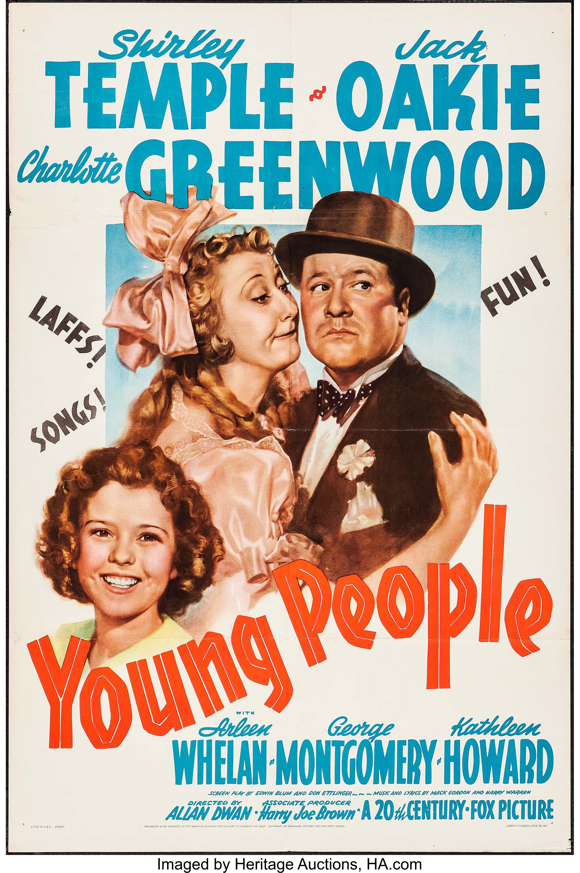 Young People (20th Century Fox, 1940). One Sheet (27" X 41"). | Lot ...