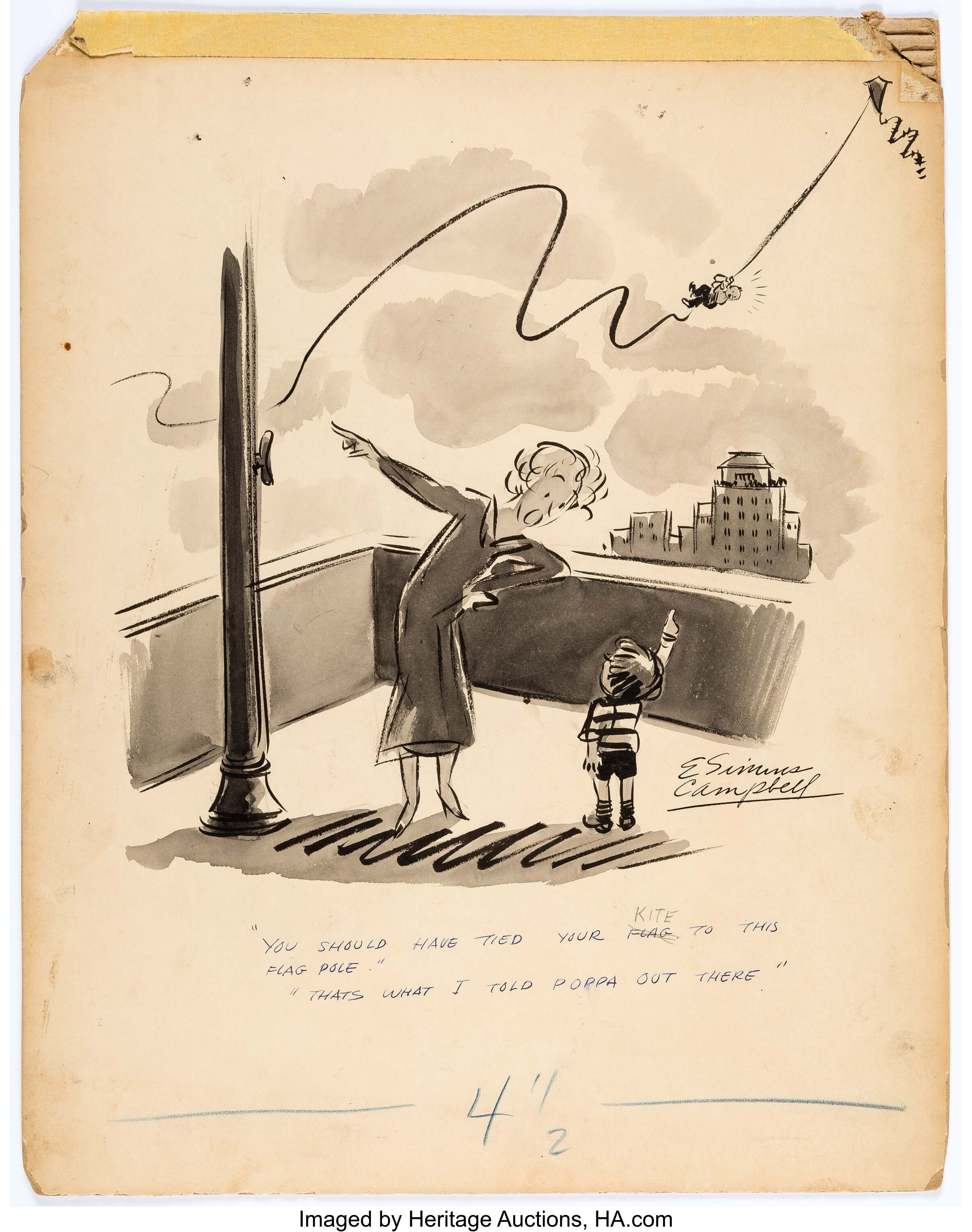 E. Simms Campbell Judge Magazine Illustration Original Art (Judge ...