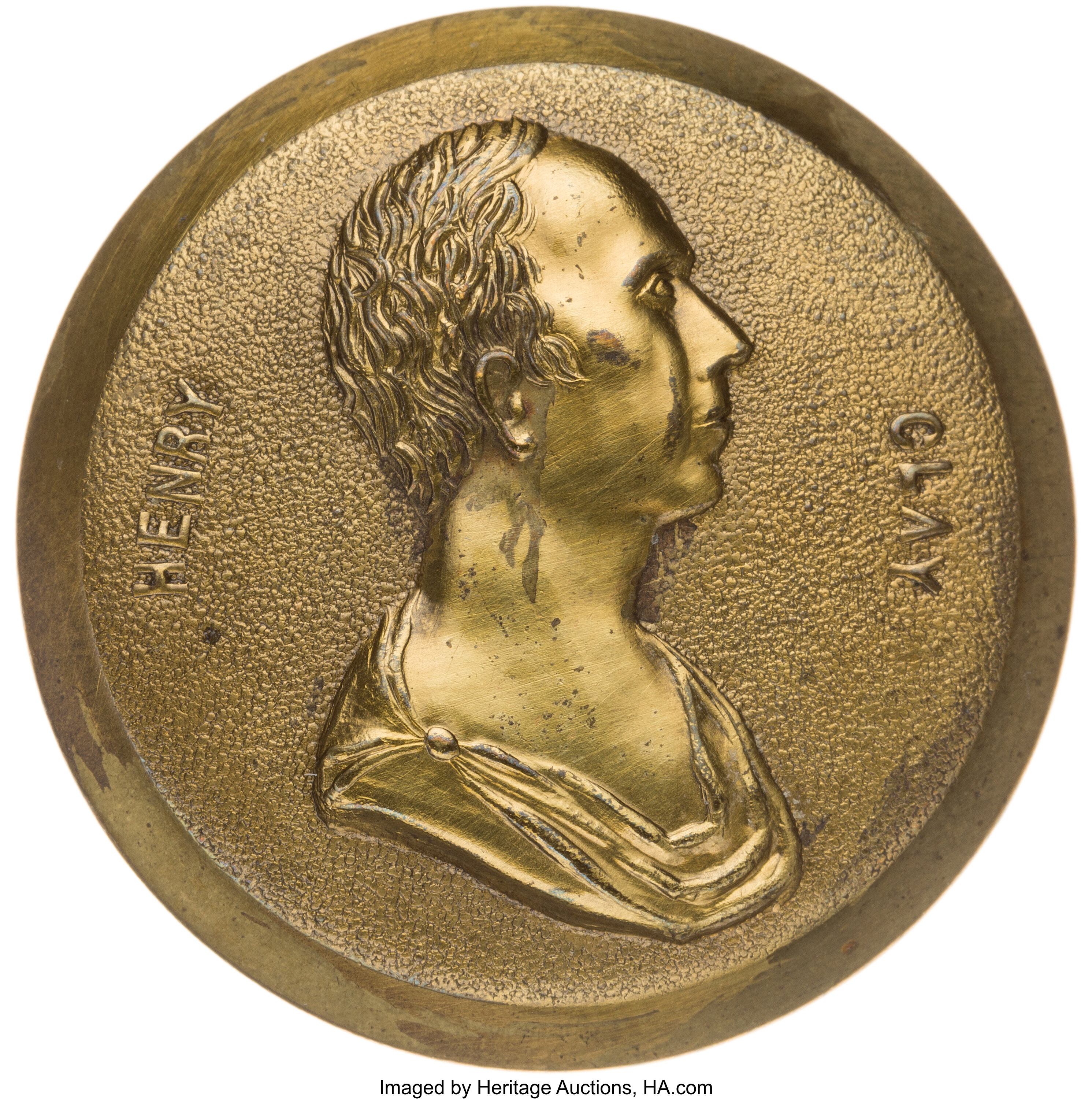 Henry Clay: Large Portrait Clothing Button.... Political | Lot #98003 ...