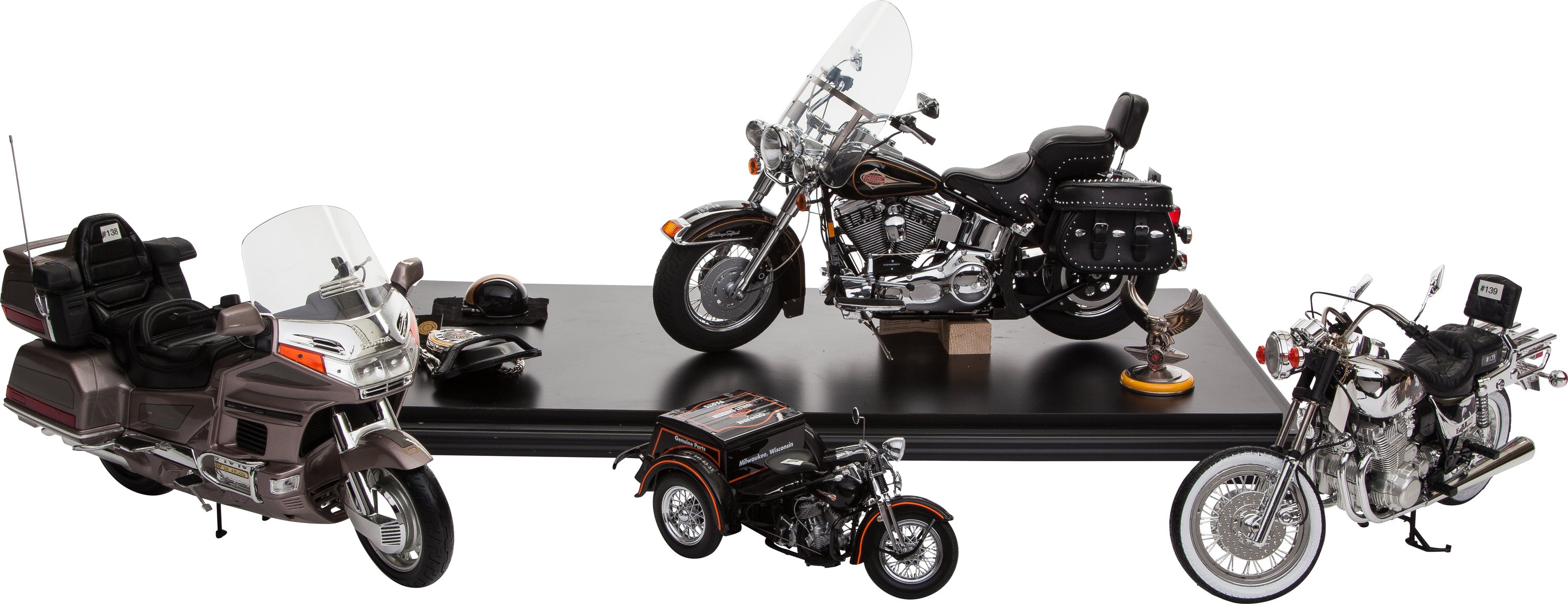 Four Scale Model Motorcycles. Length of largest: 16 inches (40.6 | Lot ...