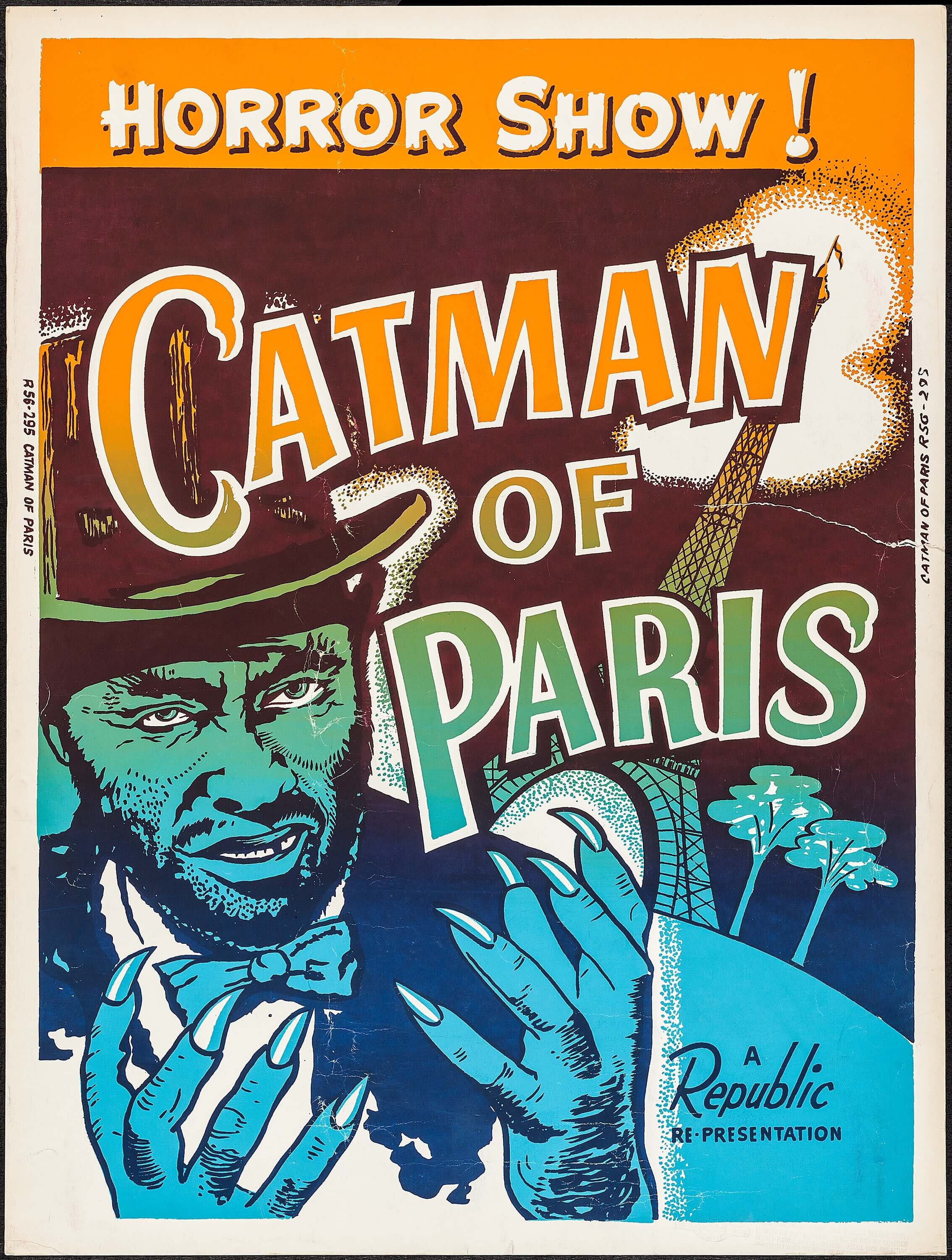 The Catman of Paris (Republic, R-1956). Screen Print Poster (30" X ...