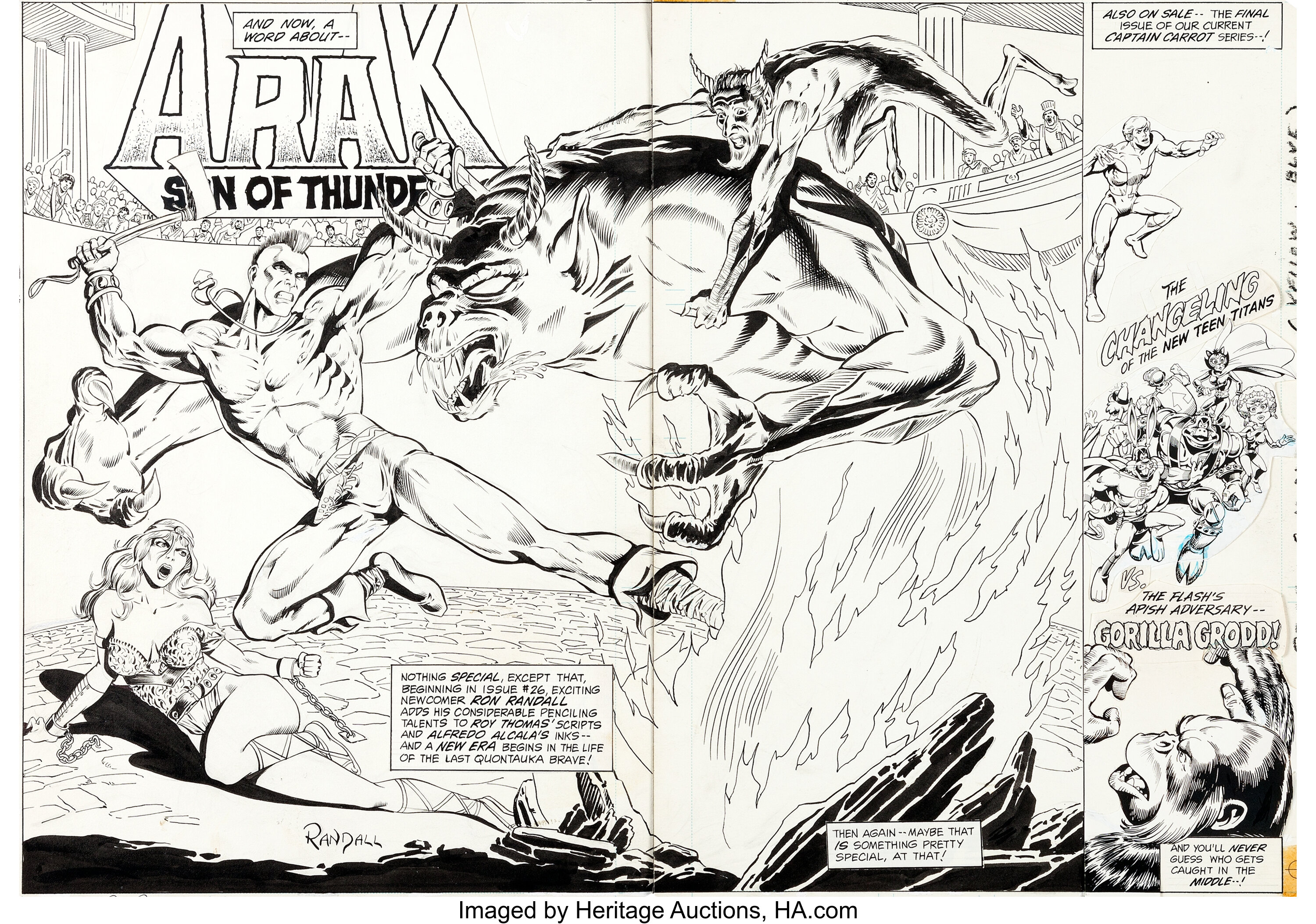 Ron Randall and Alfredo Alcala DC Sampler #1 Arak Son of Thunder | Lot ...
