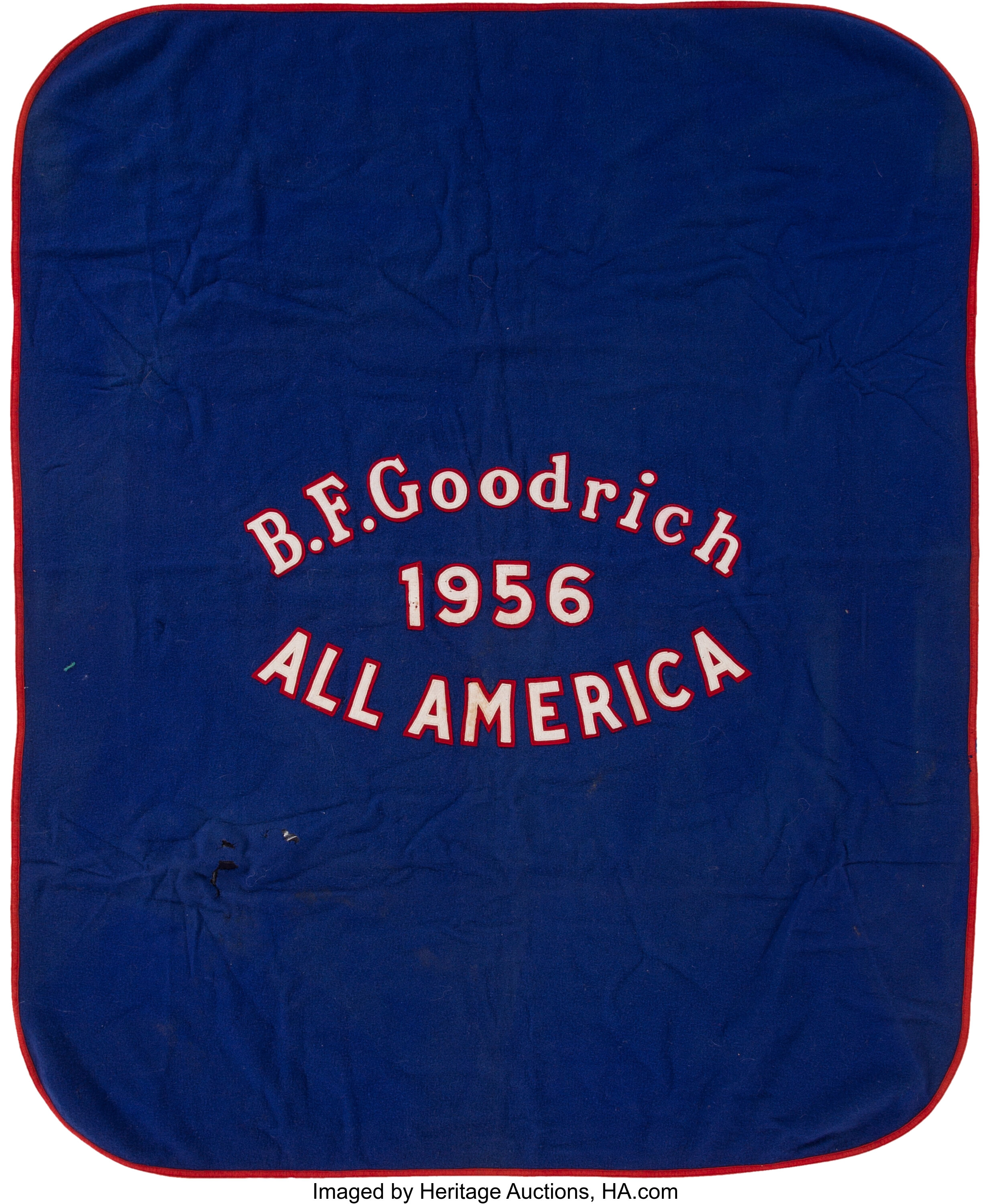 1956 B.F. Goodrich Football All American Blanket.... Football | Lot ...