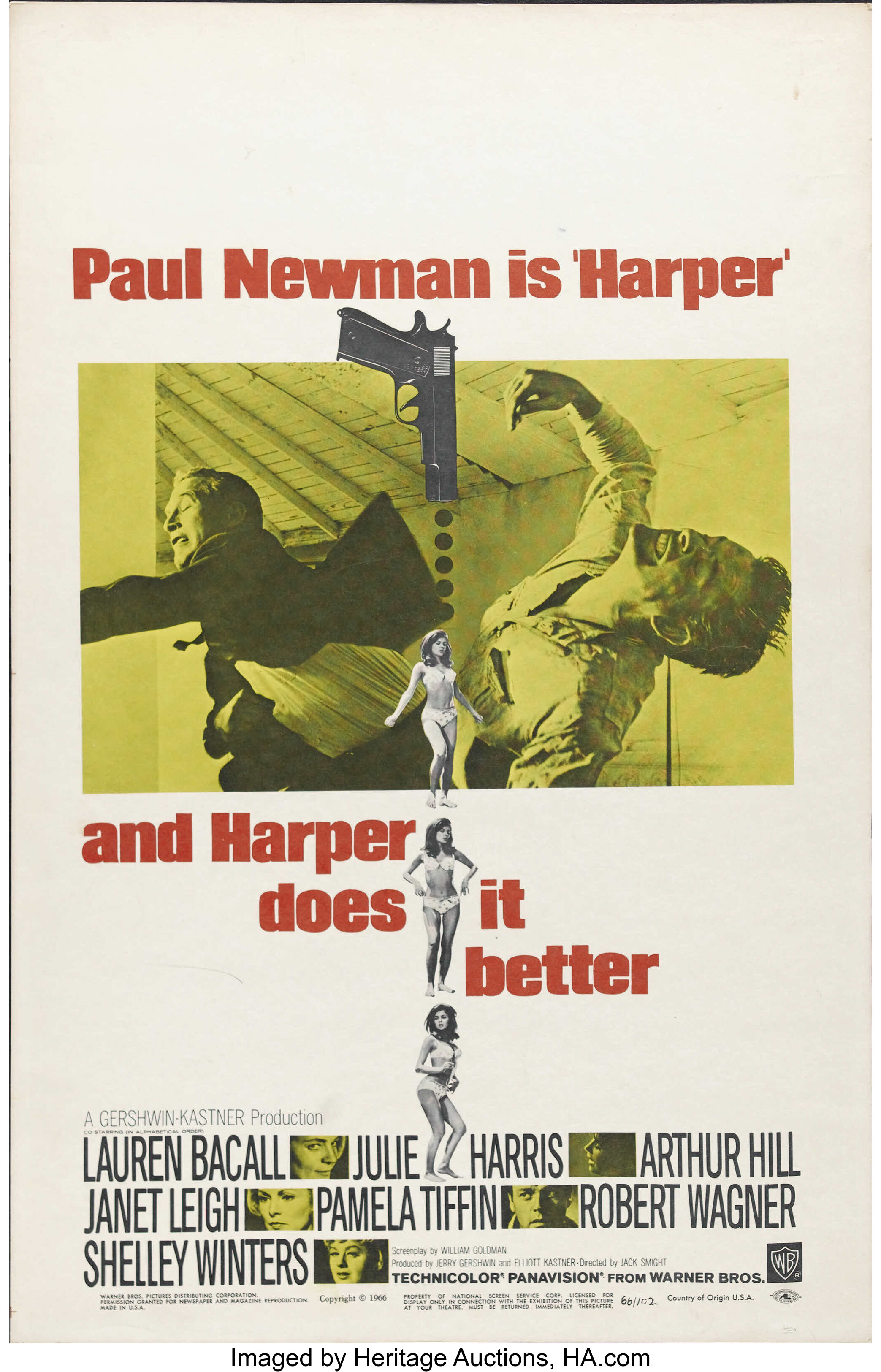 Harper (Warner Brothers, 1966). Window Card (14" X 22"). Paul | Lot ...