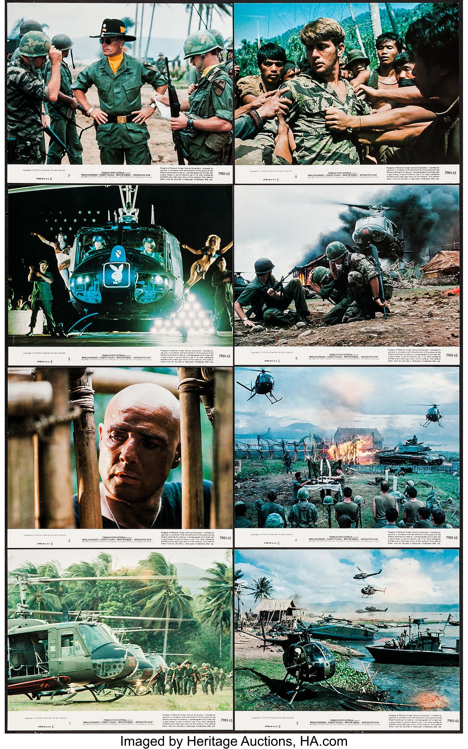 Apocalypse Now (United Artists, 1979). Mini Lobby Card Set of 8 (8 ...