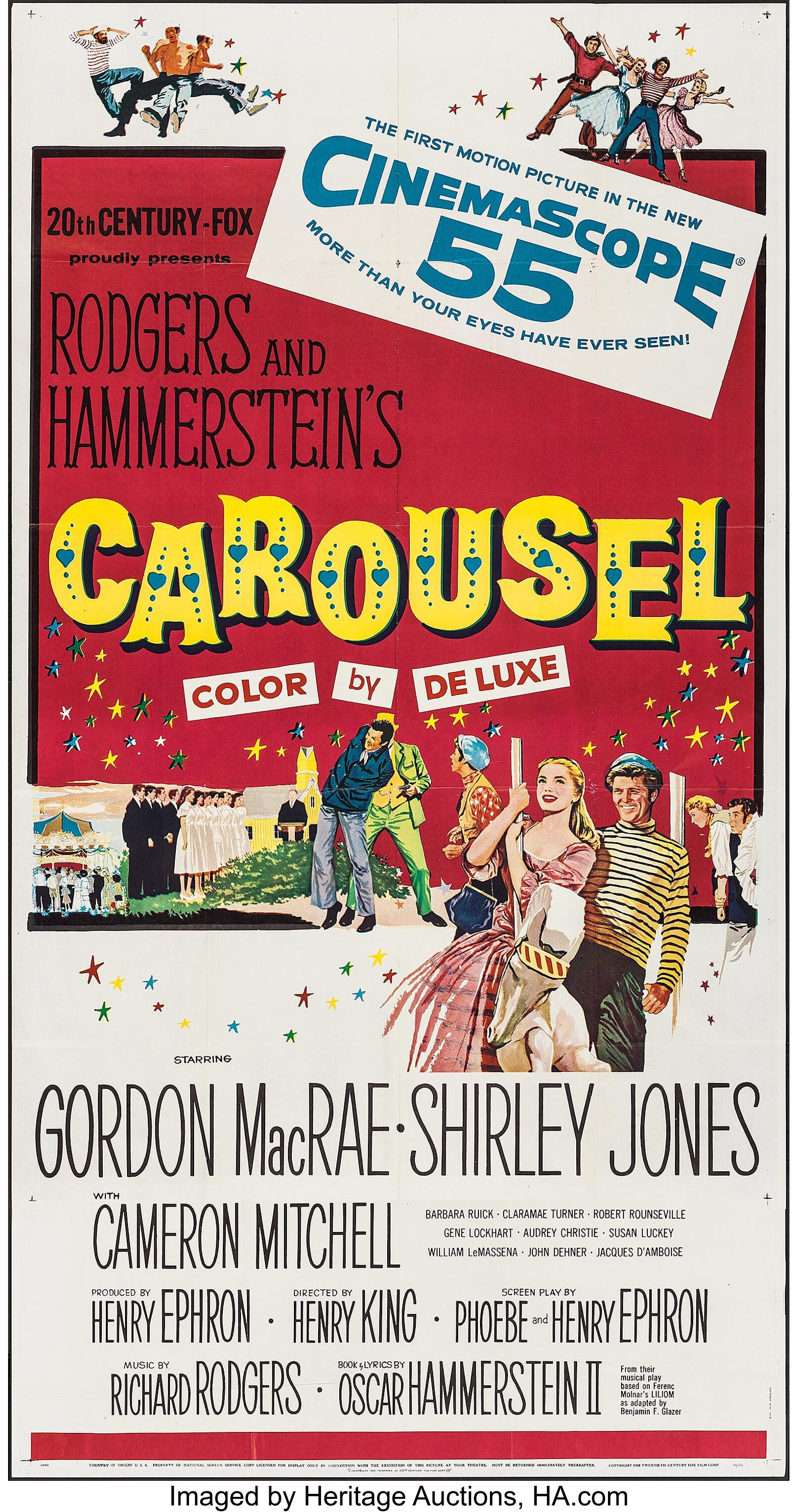 Carousel (20th Century Fox, 1956). Three Sheet (41" X 78"). | Lot ...