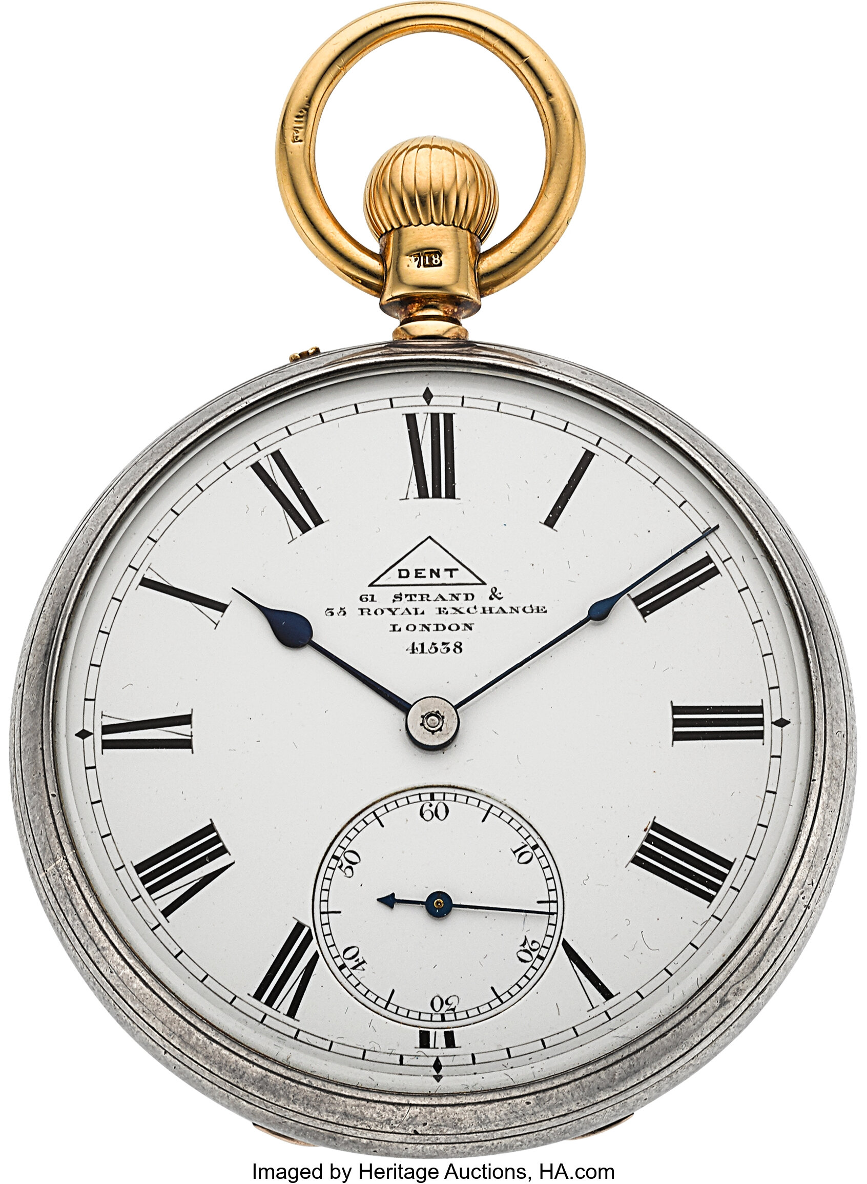 Dent "Watchmaker to the Queen" Very Fine Silver & Gold Keyless | Lot ...