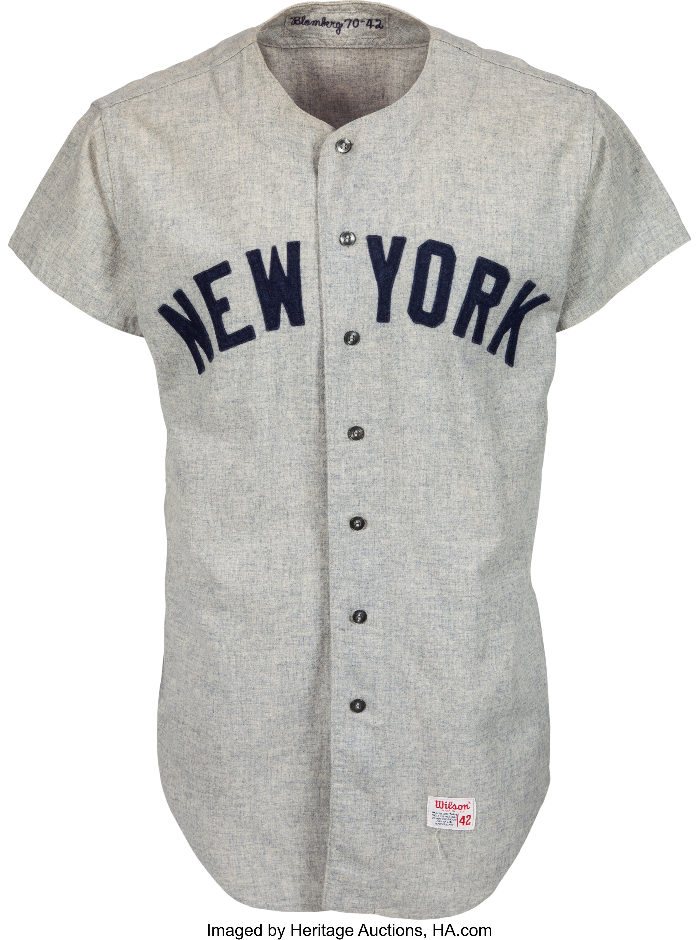 1970 Ron Blomberg Game Worn New York Yankees Uniform.. ... Baseball ...