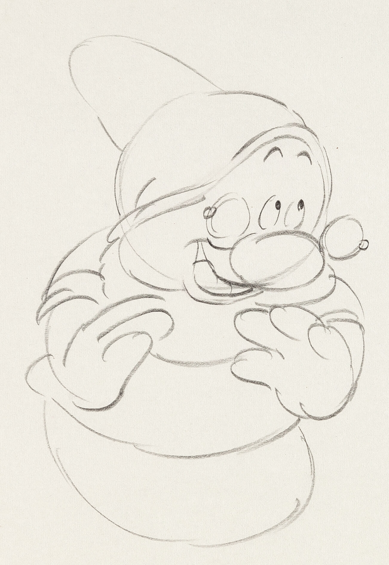 Snow White and the Seven Dwarfs Doc Animation Rough Drawing (Walt | Lot ...