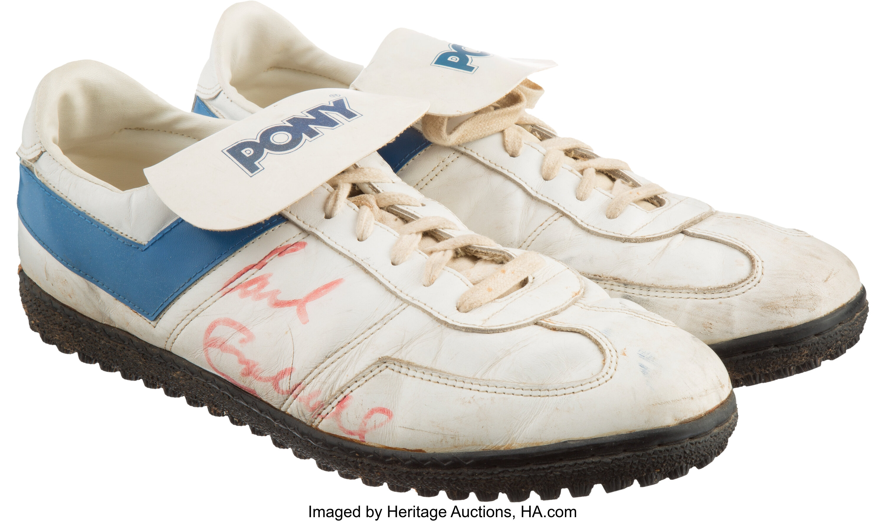 1984 Earl Campbell Game Worn, Signed Houston Oilers Turf Shoes - | Lot ...
