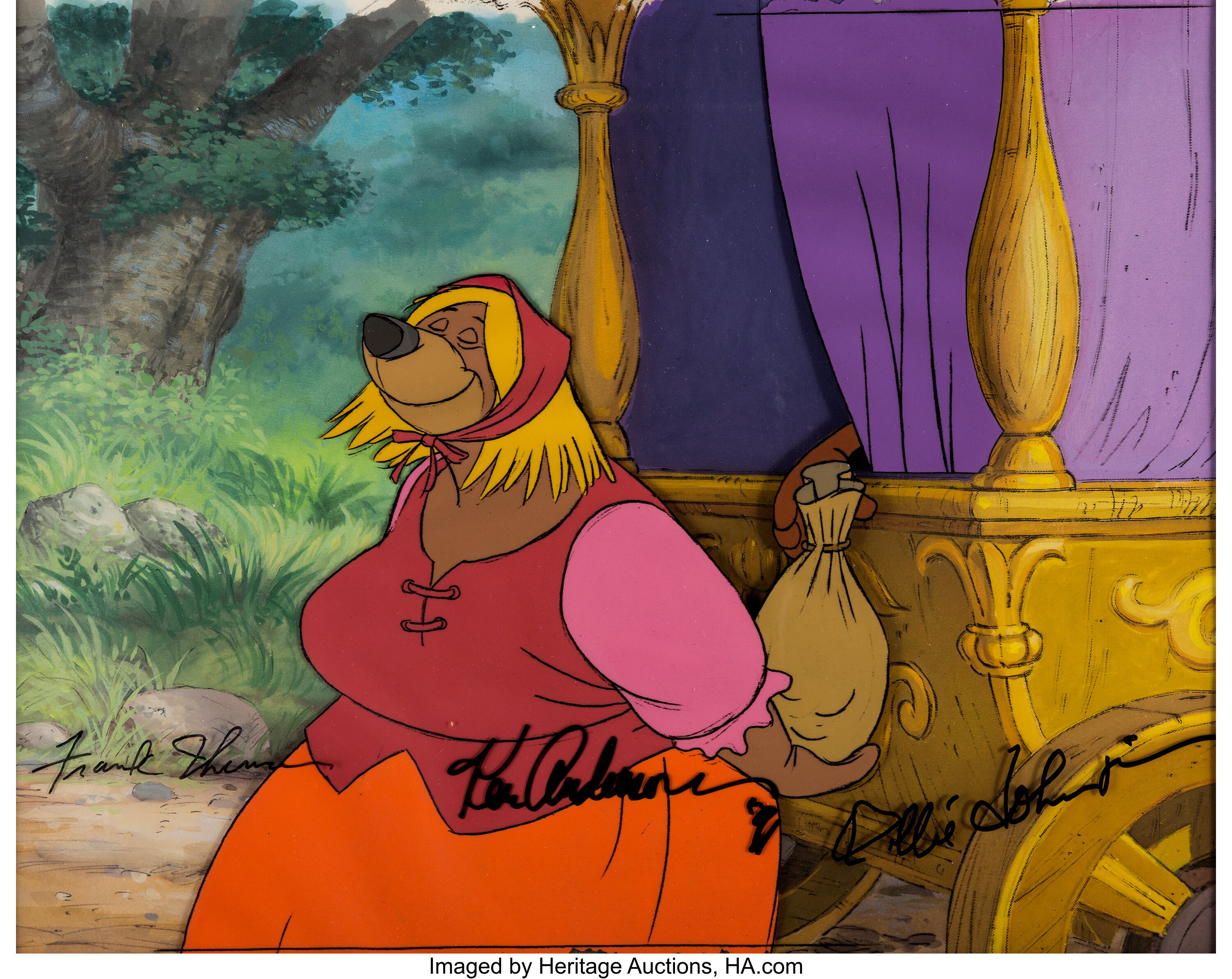 Robin Hood Little John Production Cel and Master Painted Background ...