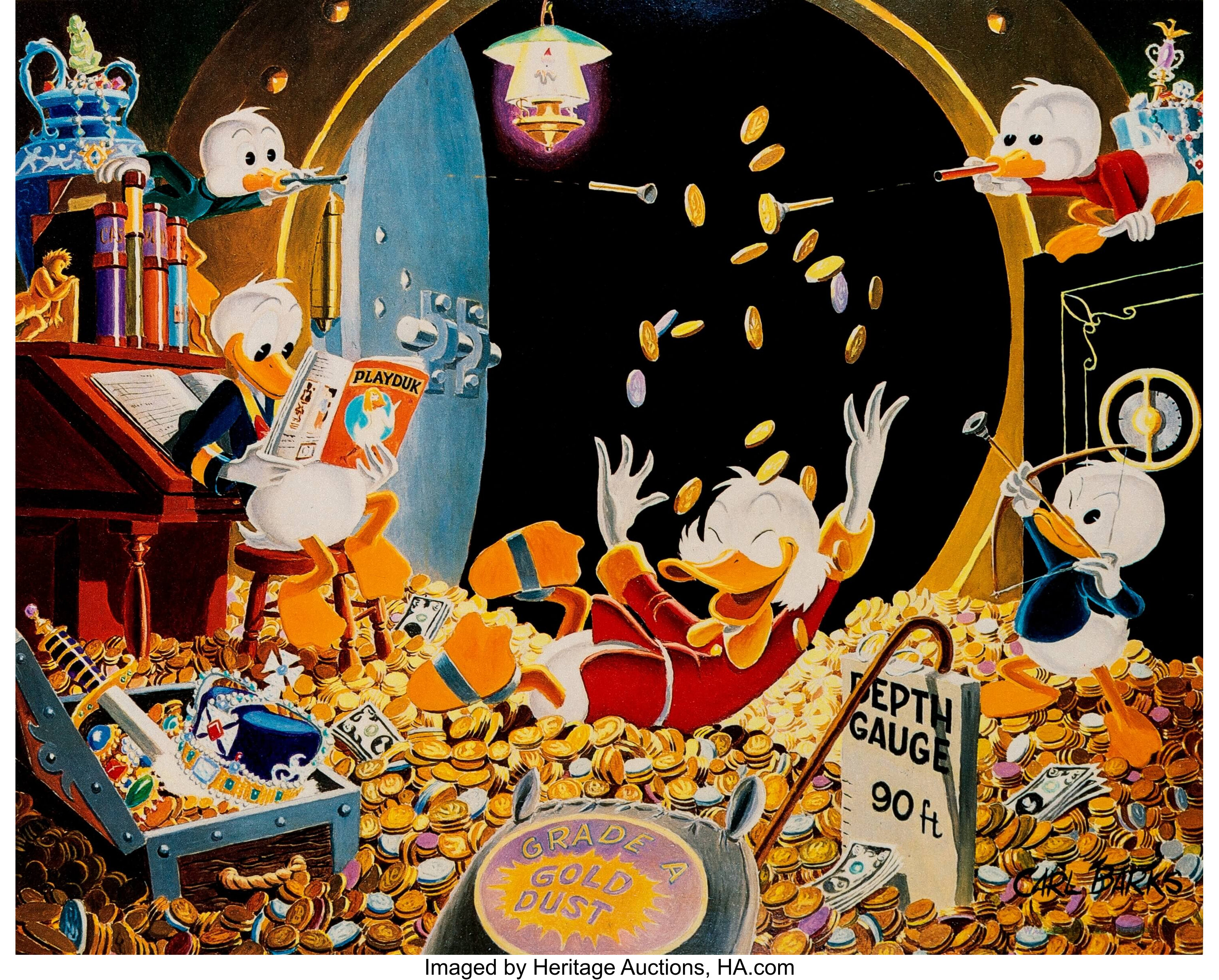 Carl Barks Time Out For Fun Signed Limited Gold Edition Miniature | Lot ...