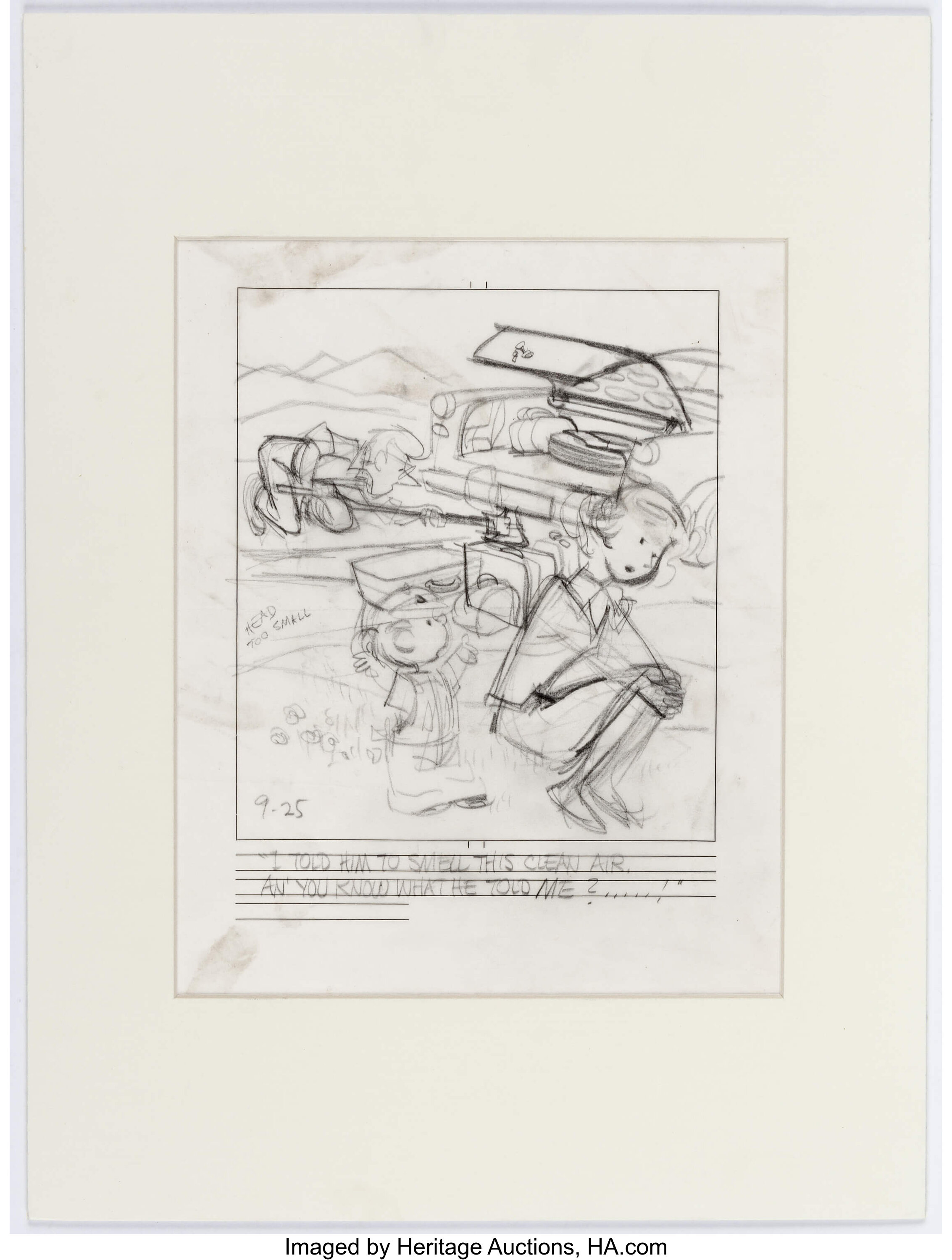 Hank Ketcham Dennis the Menace Daily Comic Strip Preliminary | Lot ...