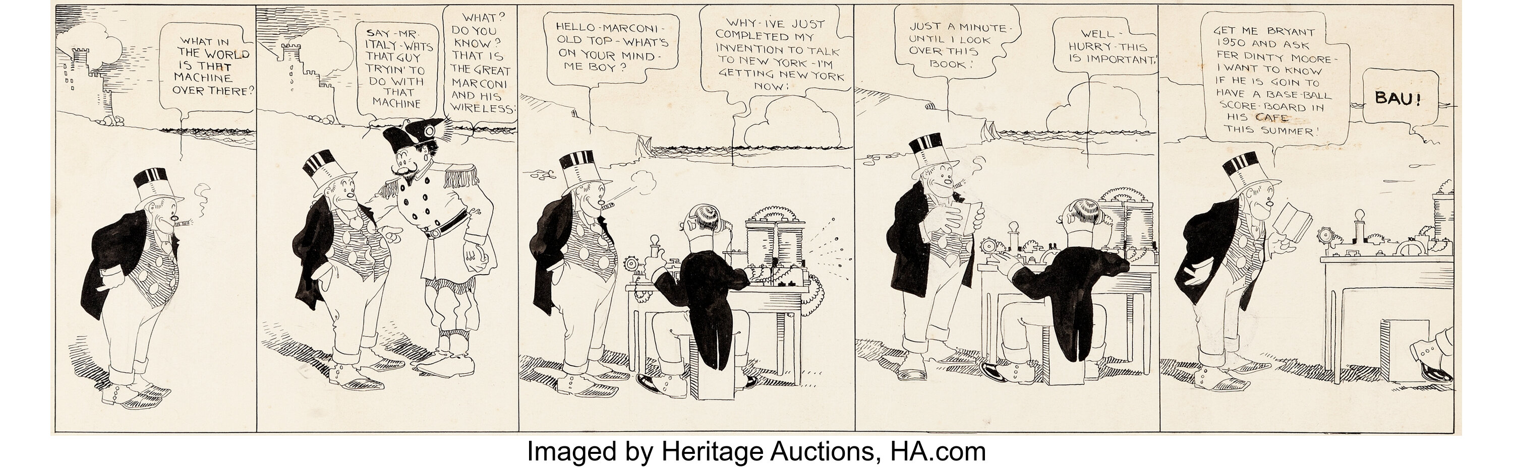 George McManus Bringing Up Father Daily Comic Strip Original Art | Lot ...