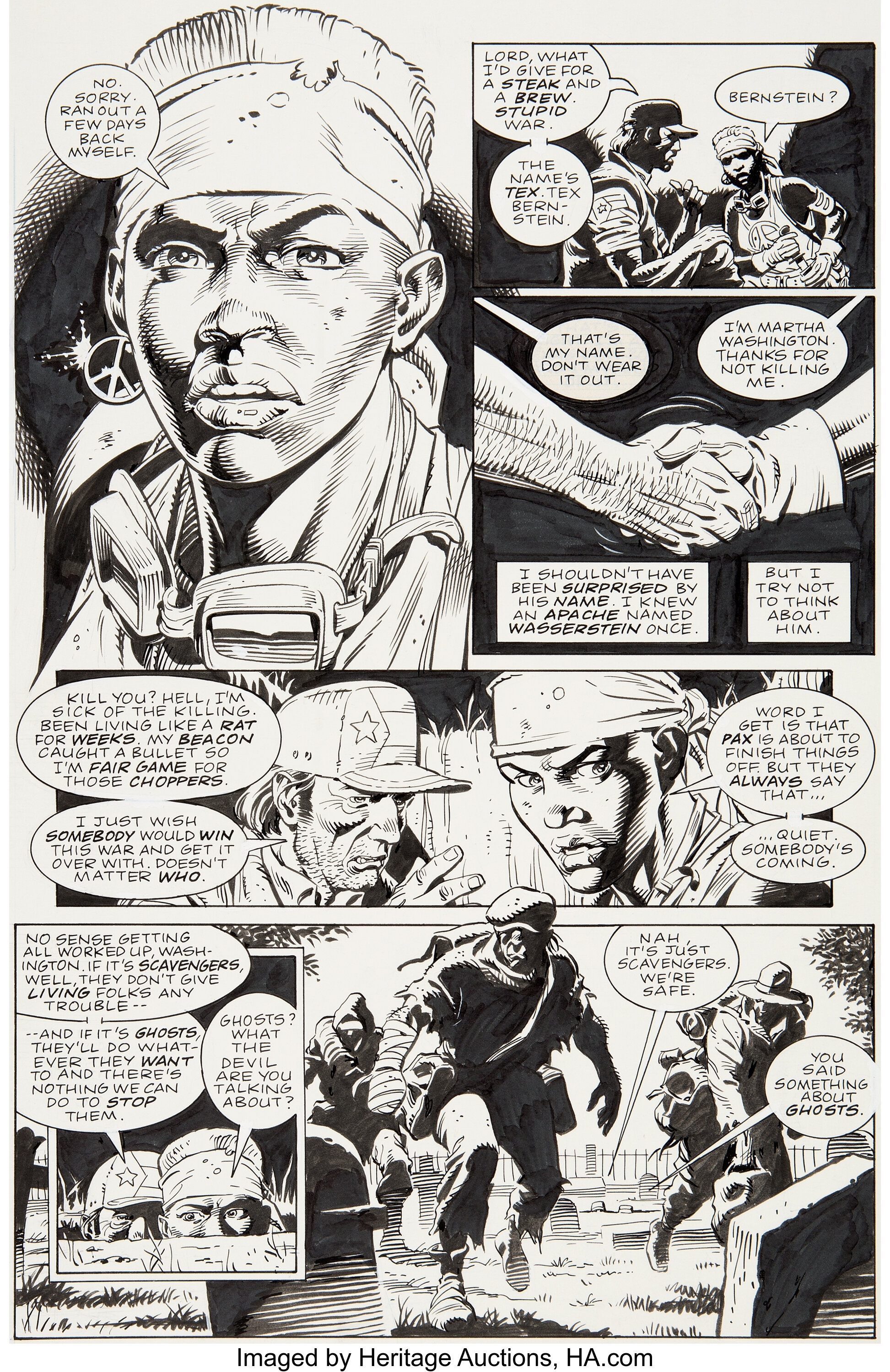 Dave Gibbons Martha Washington Goes To War #1 Story Page 11 | Lot ...