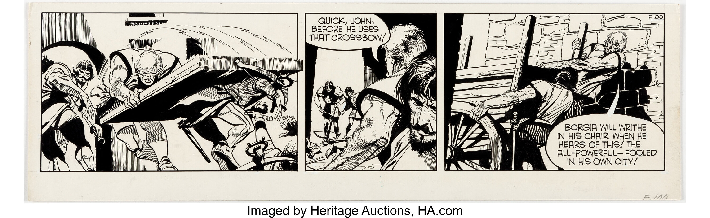 Frank Bellamy Garth #F.100 Daily Comic Strip Original Art (Daily | Lot ...