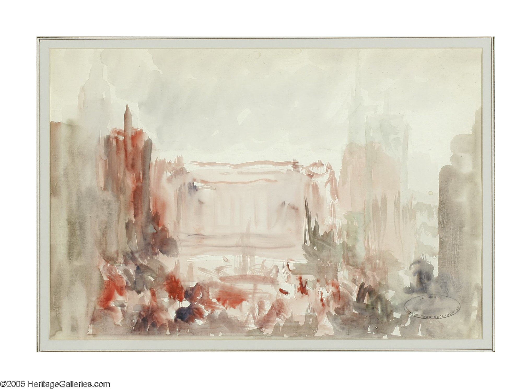 DONALD SHAW-MACLAUGHLIN (American 1876-1938). City Scene. | Lot #27145 ...