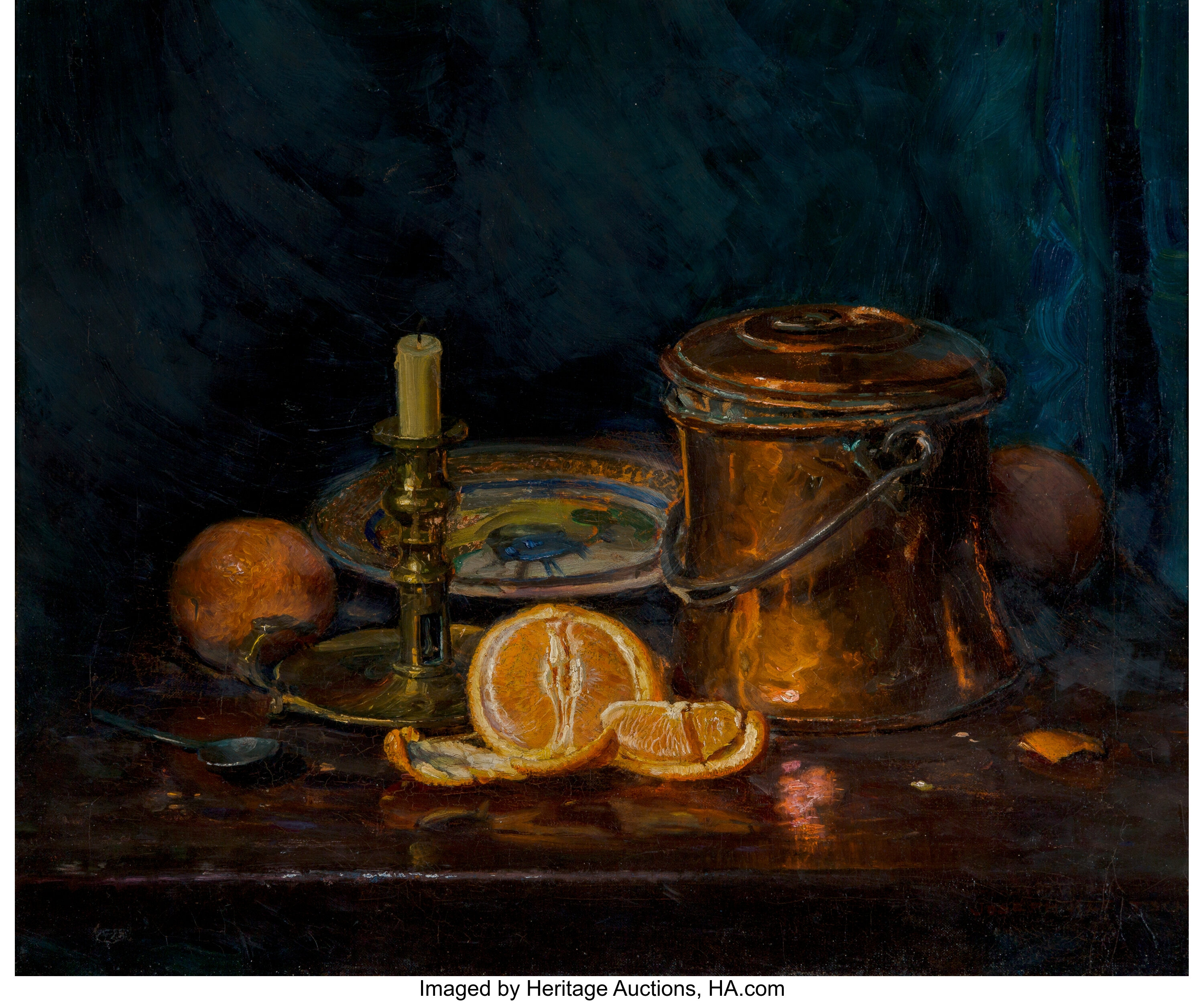 Joseph Kleitsch (American, 1882-1931). Still Life with Oranges. Oil ...