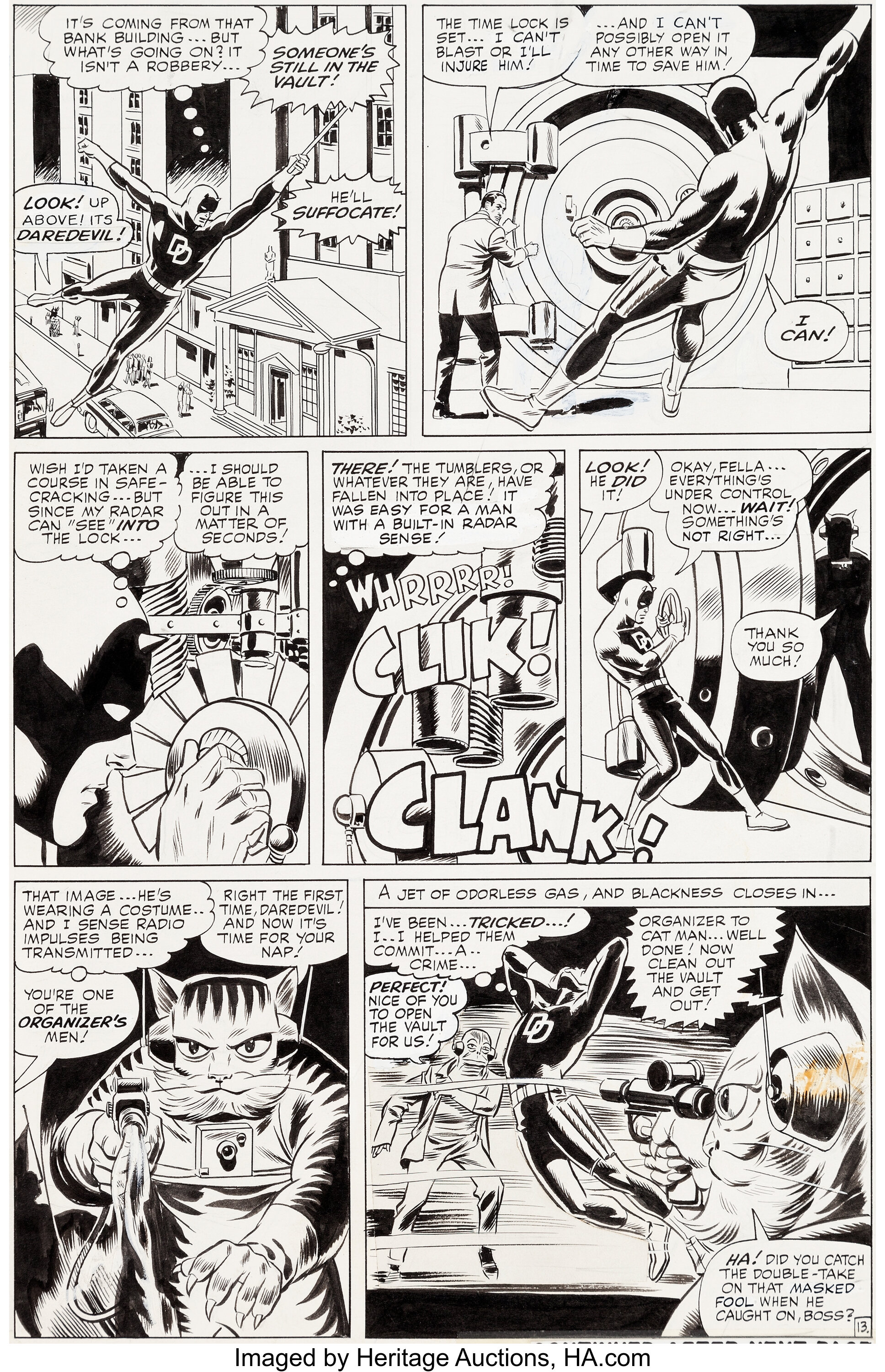 Bob Powell and Wally Wood Daredevil #10 Story Page 13 Original Art ...