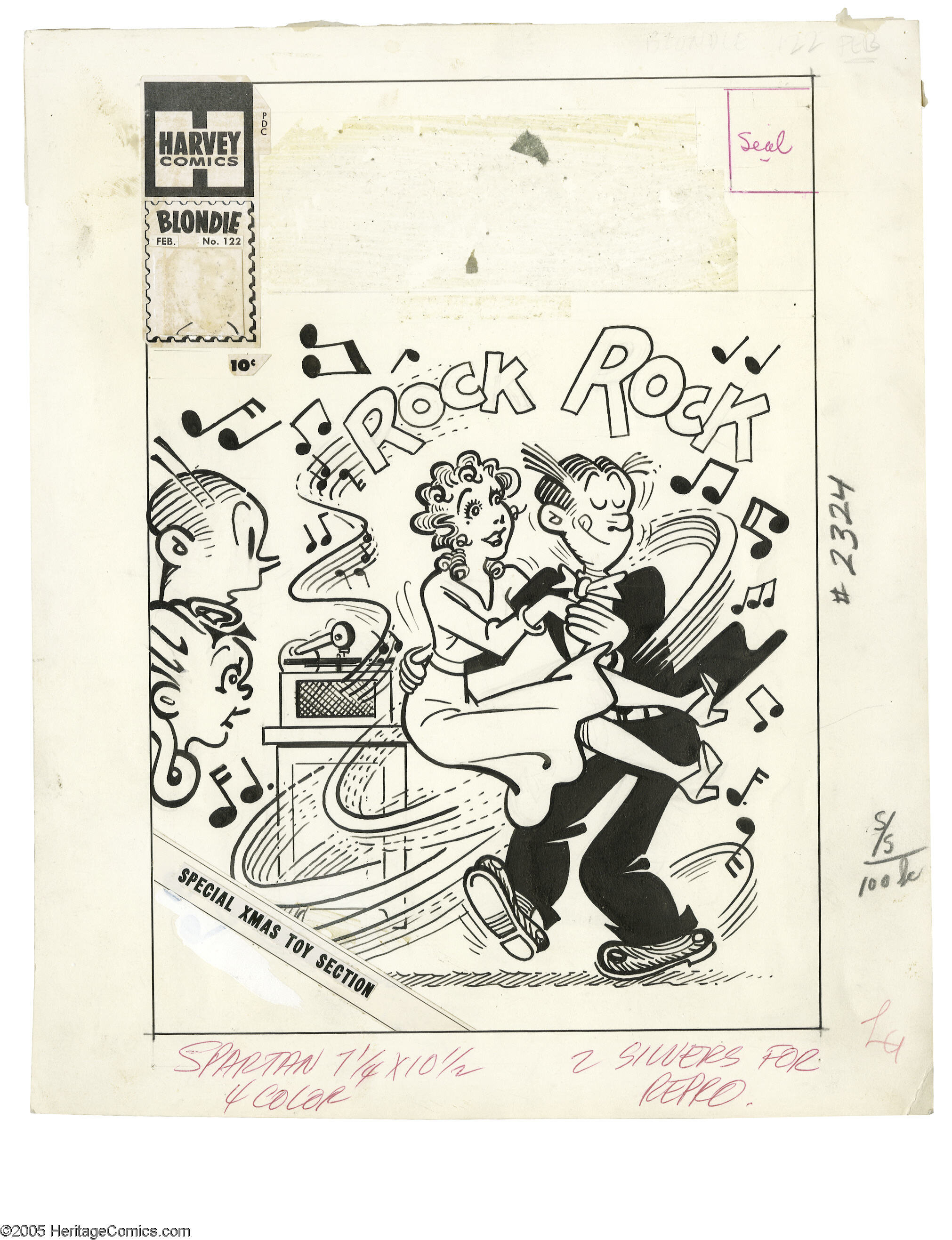 Paul Fung Jr. (attributed) - Blondie Comics #122 Cover Original Art ...