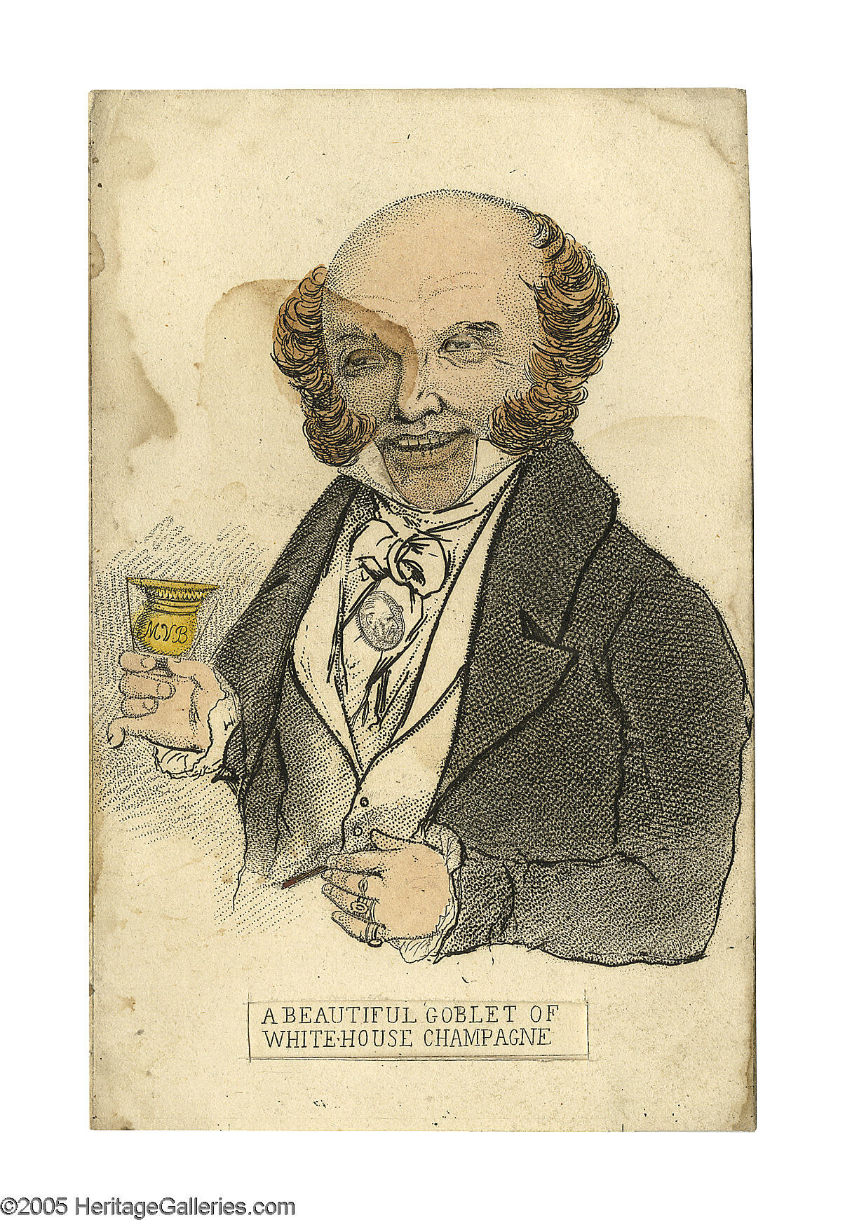 1840 Van Buren - Harrison Metamorphic Campaign Card. This is an | Lot ...