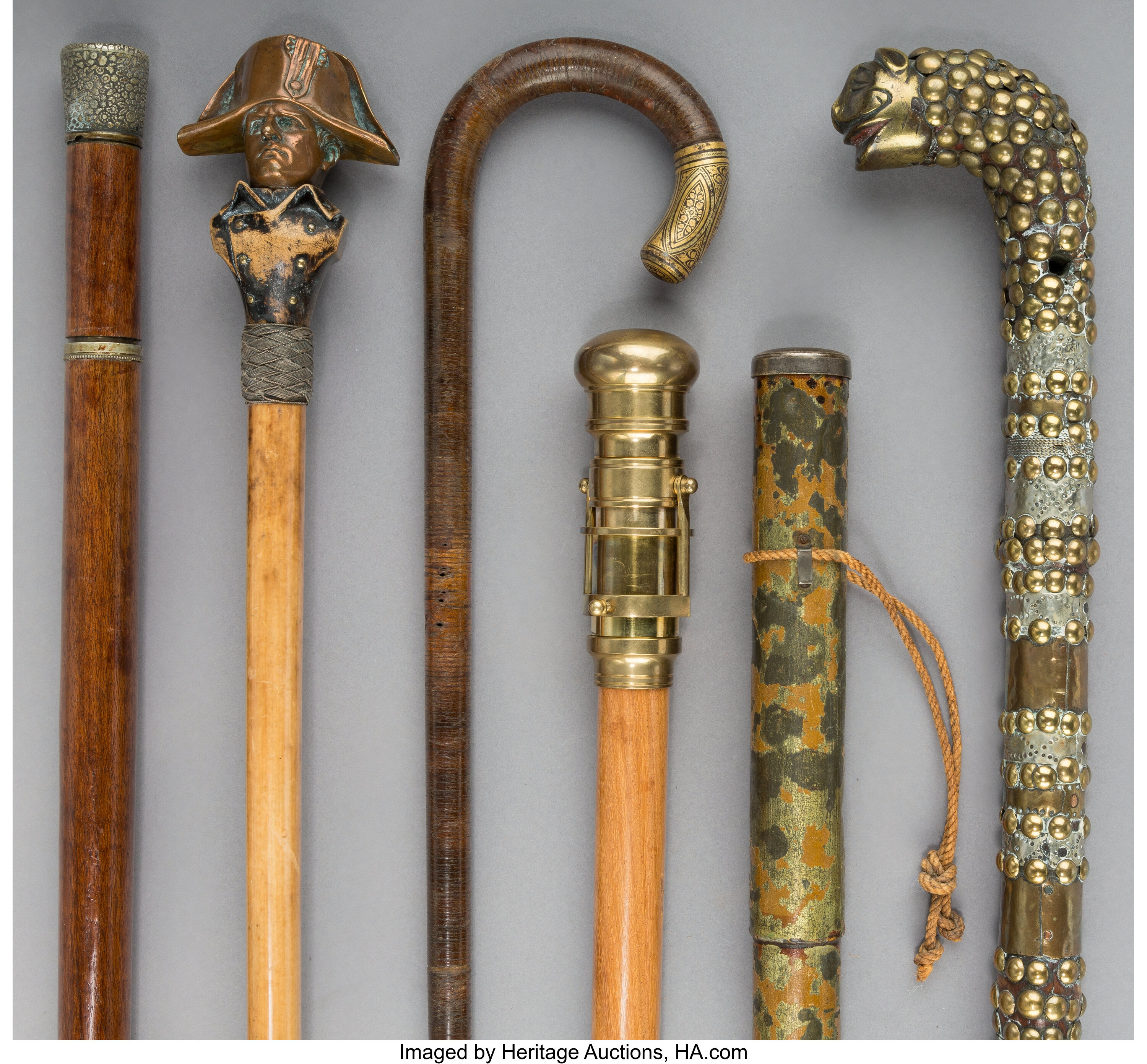 Six Various Canes. 38-1/4 inches high (97.2 cm) (tallest, | Lot #65363 ...