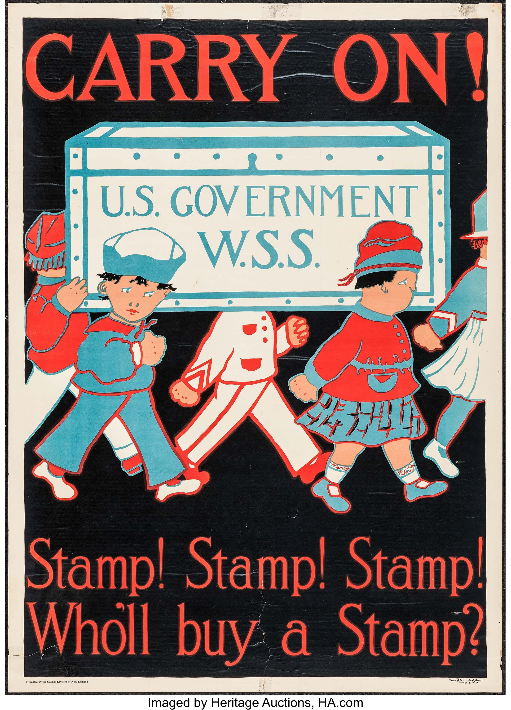 World War I Propaganda Poster (Savings Division of New England, | Lot ...