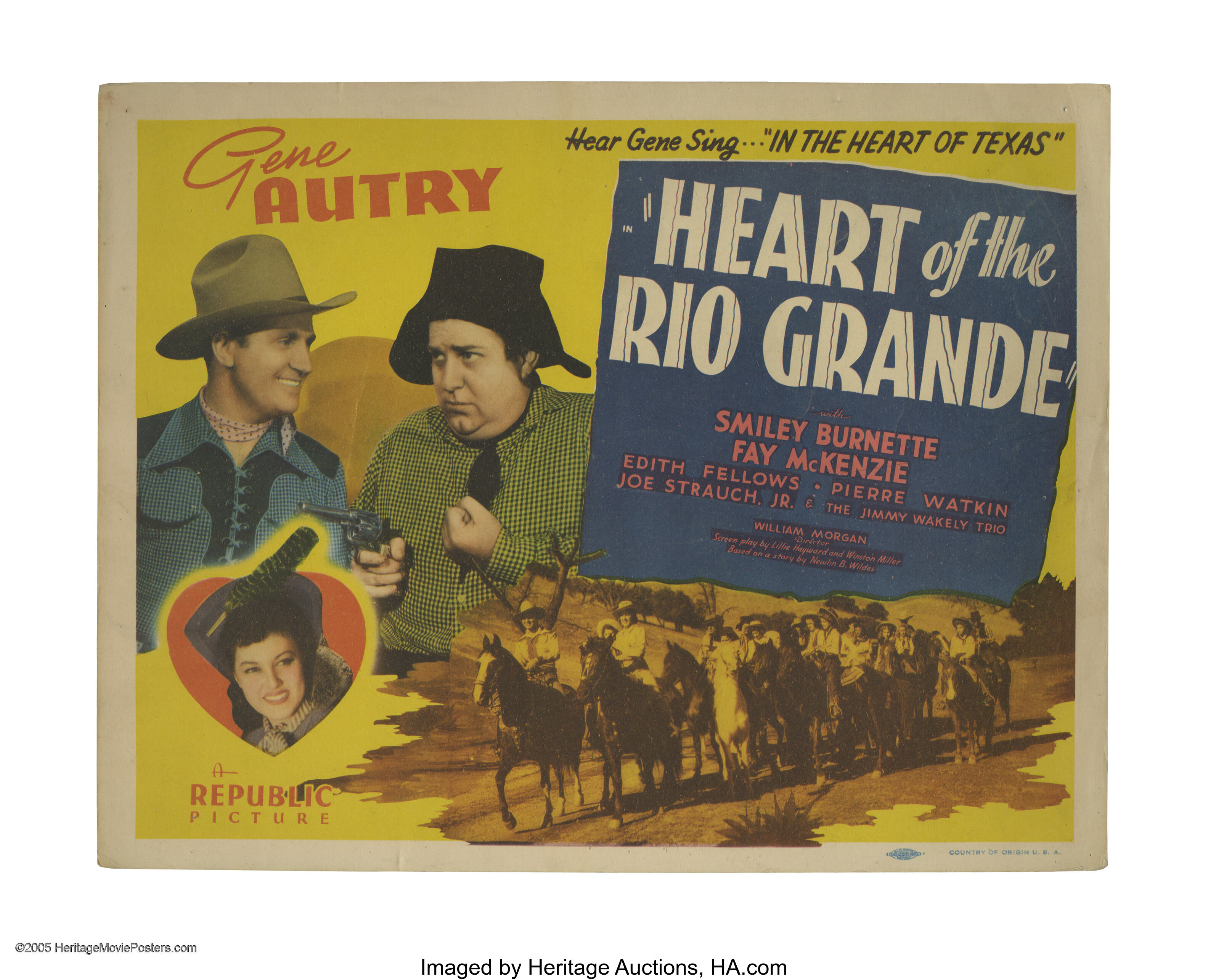 Heart of the Rio Grande (Republic, 1942). Title Lobby Card (11" X | Lot ...