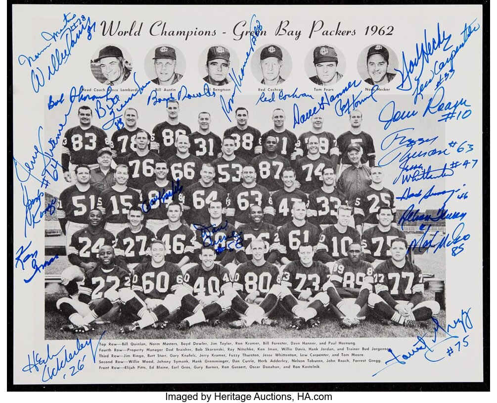 1962 Green Bay Packers Team Signed Photograph.... Football | Lot #41194 ...