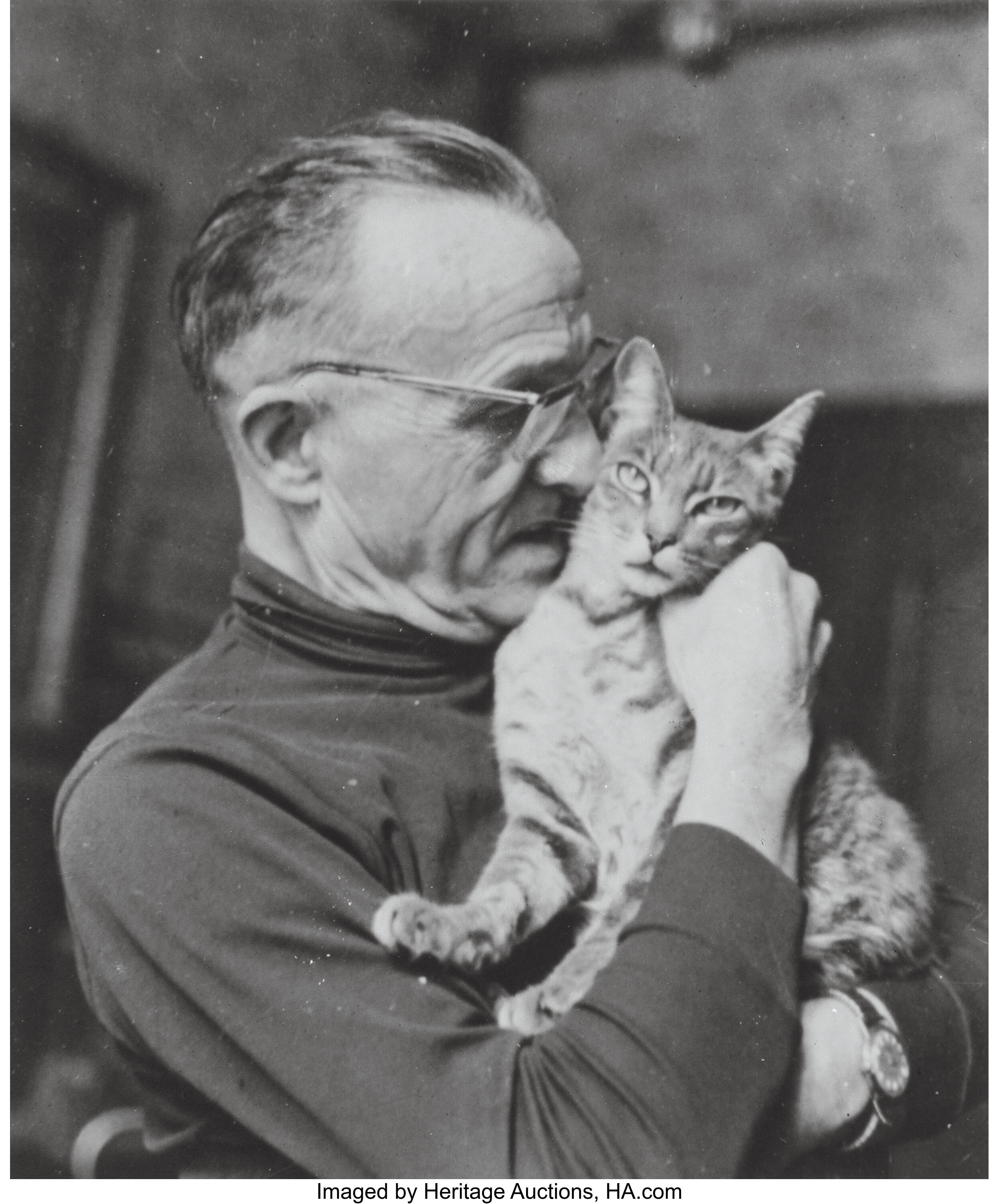 Pierre Molinier (French, 1900-1976). Portrait with a cat. Gelatin | Lot ...