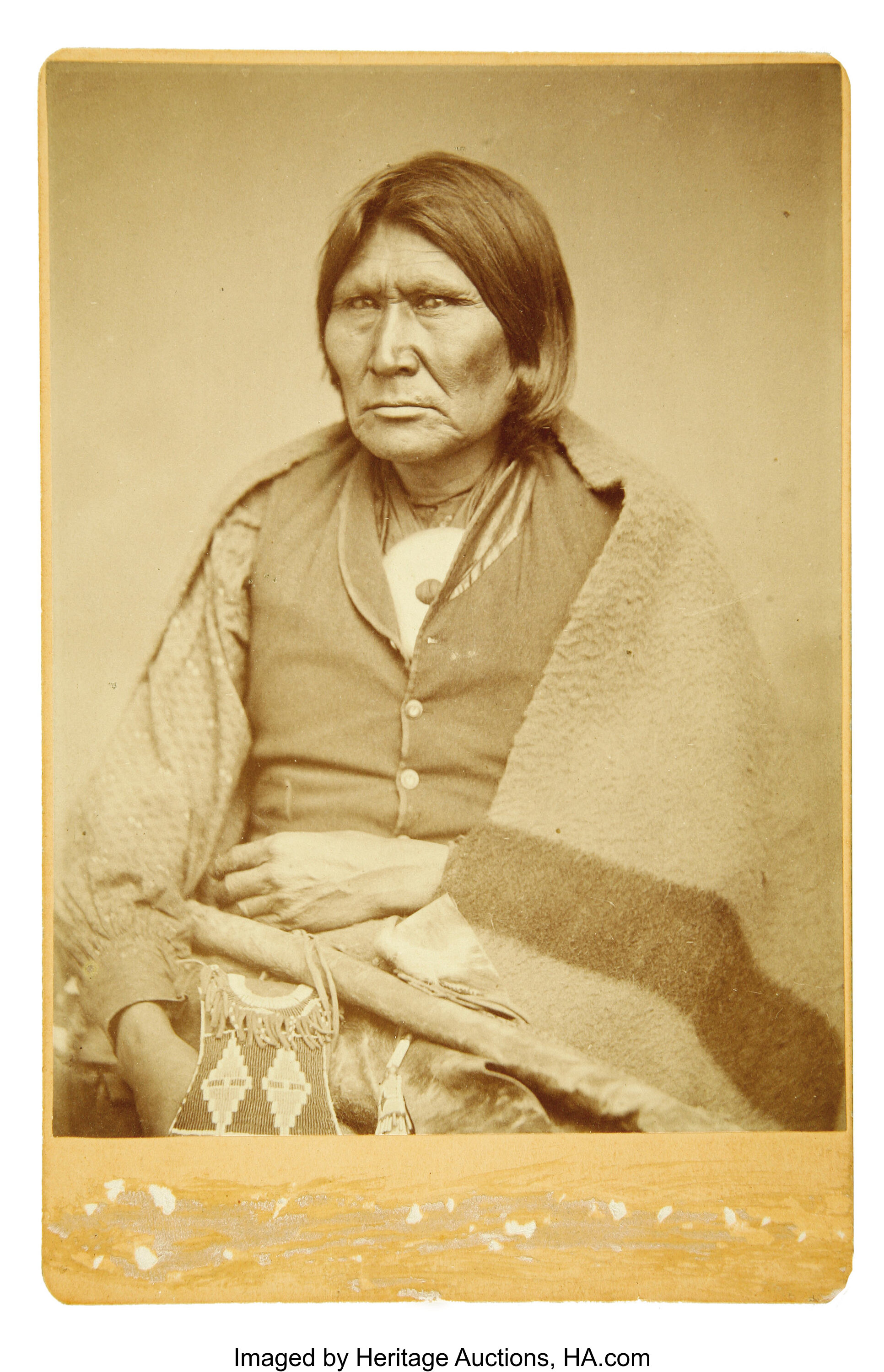 Chief Horseback of the Comanches Cabinet Card.... Photography | Lot ...
