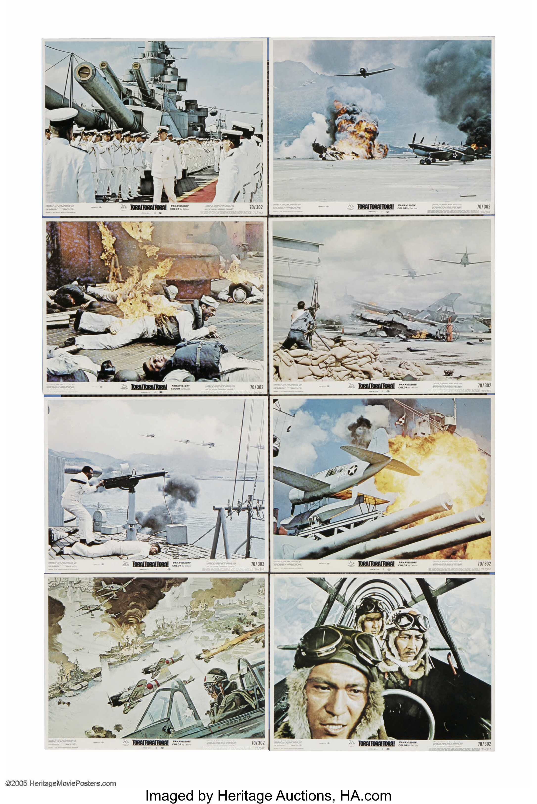 Tora, Tora, Tora (20th Century Fox, 1970). Lobby Card Set of 8 (11 ...