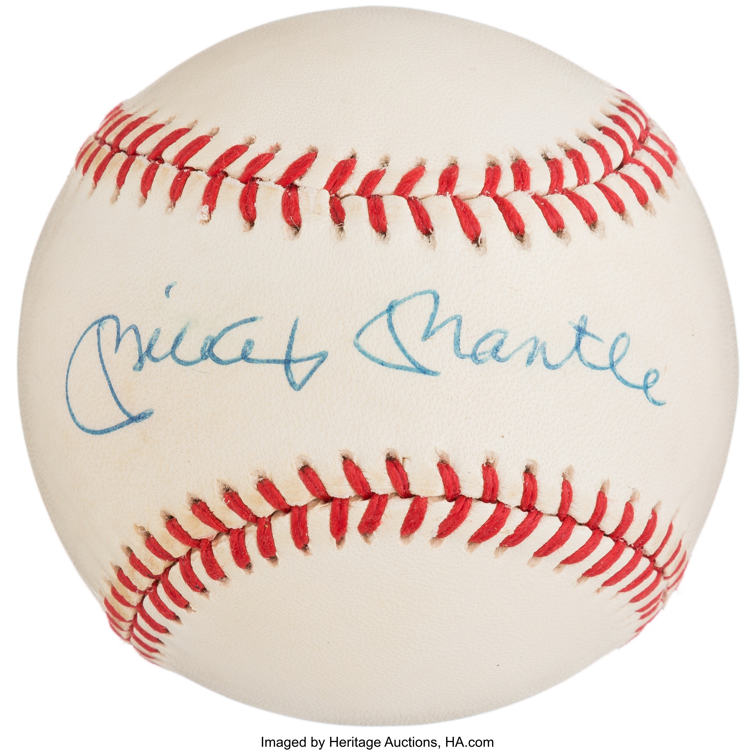 Mickey Mantle Single Signed Baseball. . ... Baseball Collectibles | Lot ...