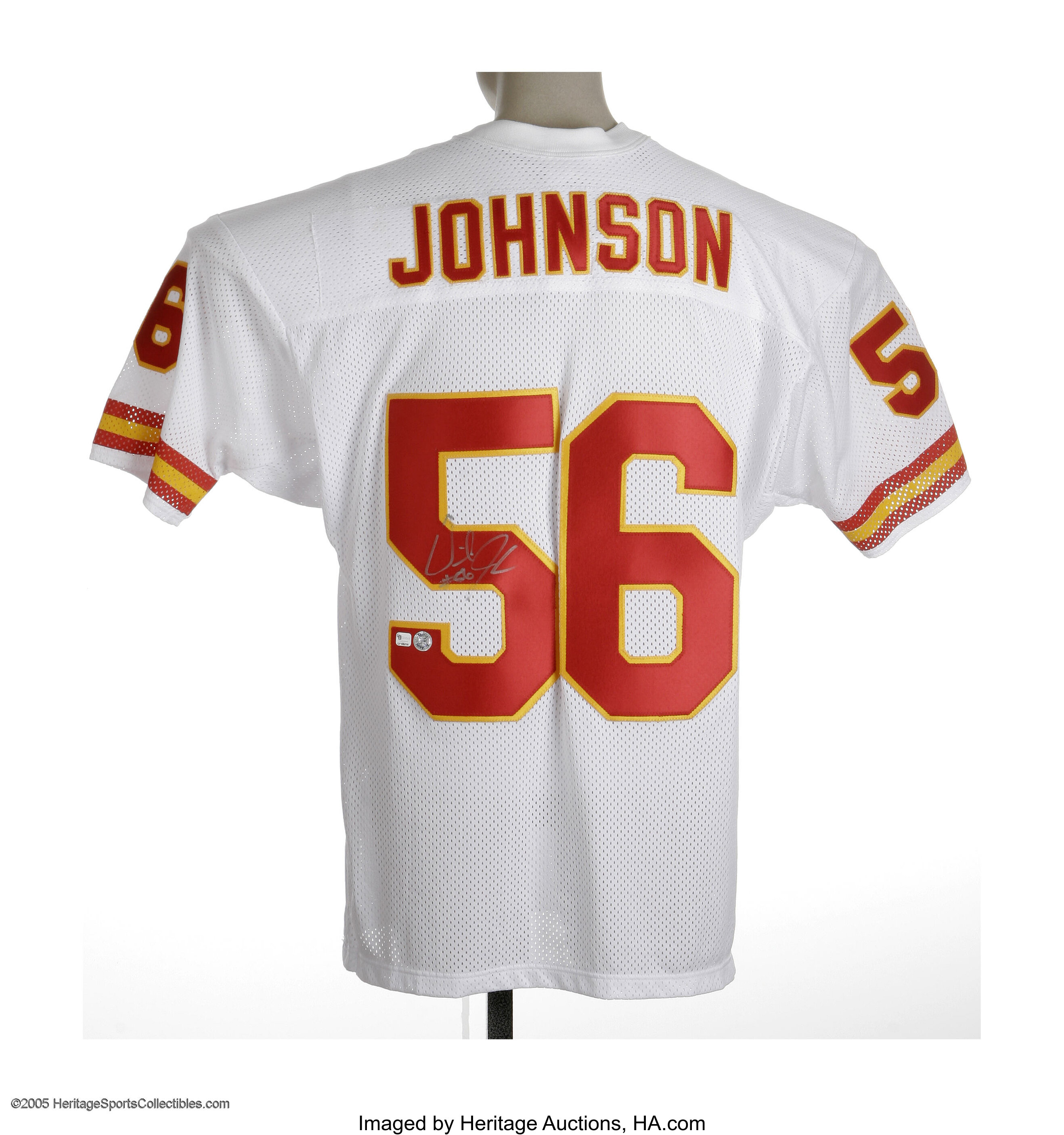 Derrick Johnson Signed Jersey. Perfect replica of the Kansas City | Lot ...