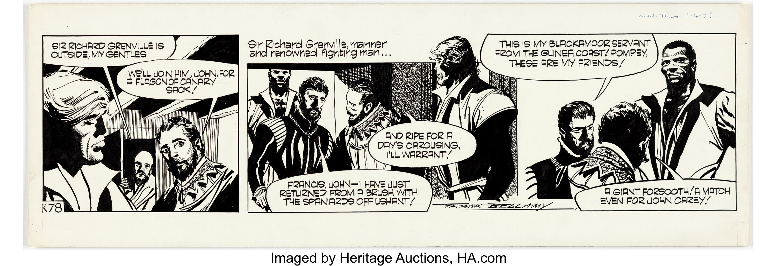 Frank Bellamy Garth #K78 Daily Comic Strip Original Art dated | Lot ...