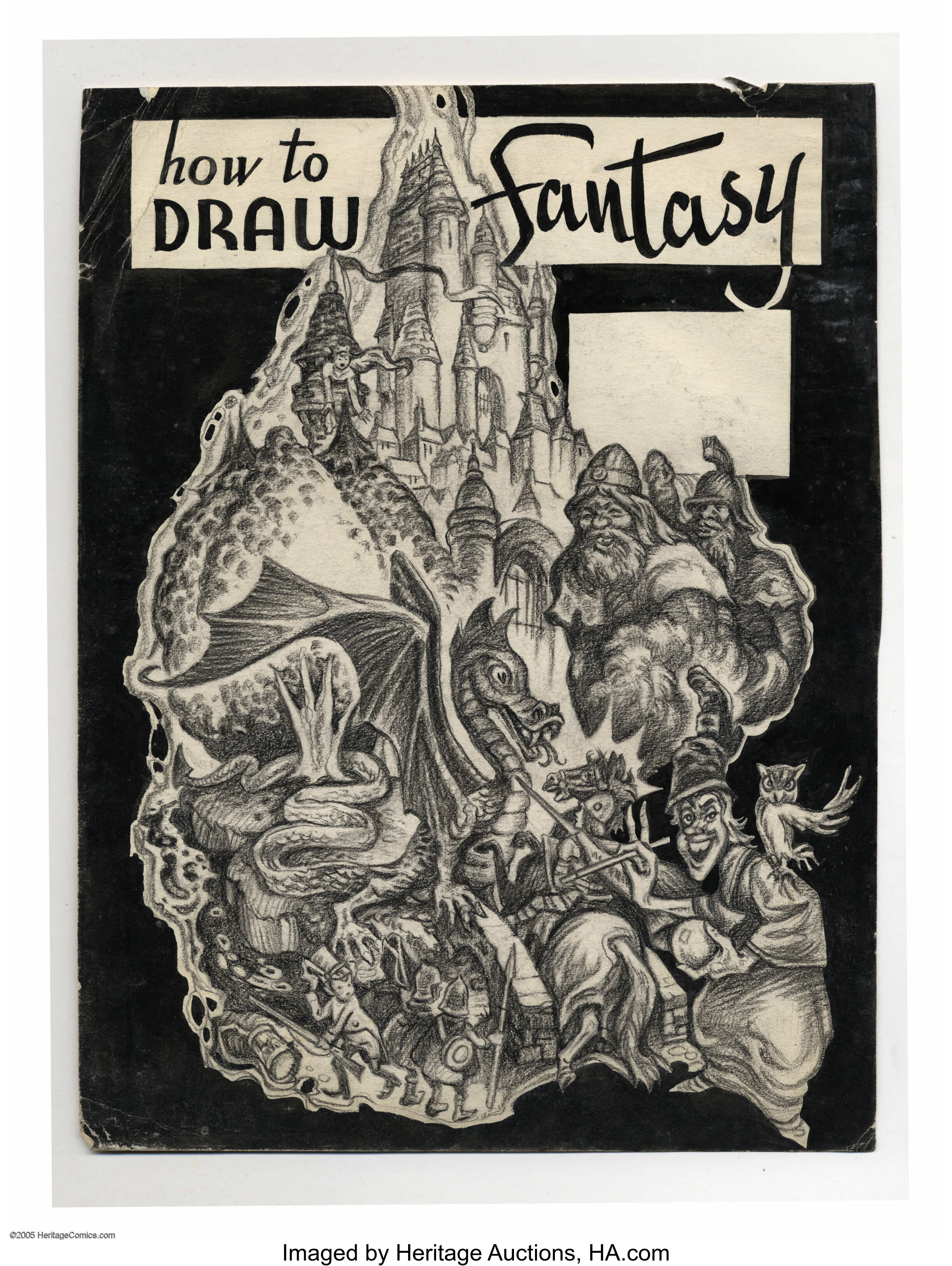 Shane Miller (attributed) - How to Draw Fantasy Cover Original Art ...