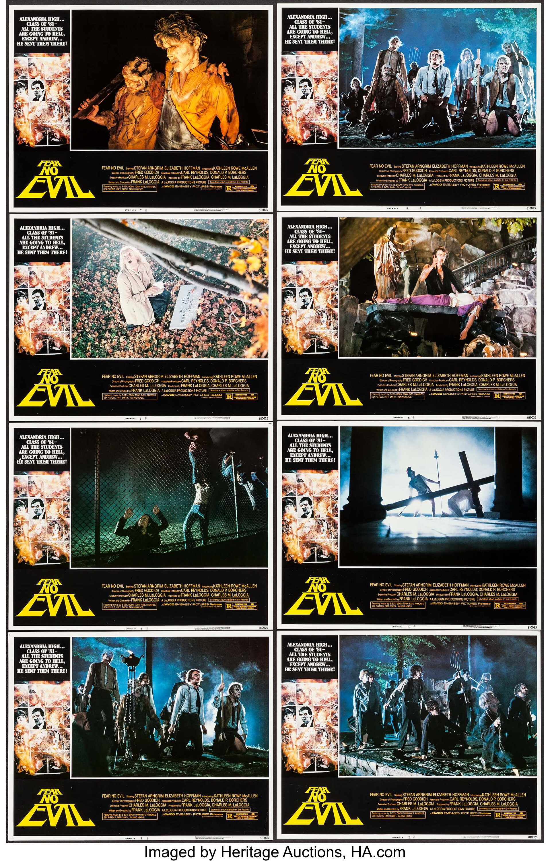 Fear No Evil (Avco Embassy, 1981). Lobby Card Set of 8 (11" X 14 ...