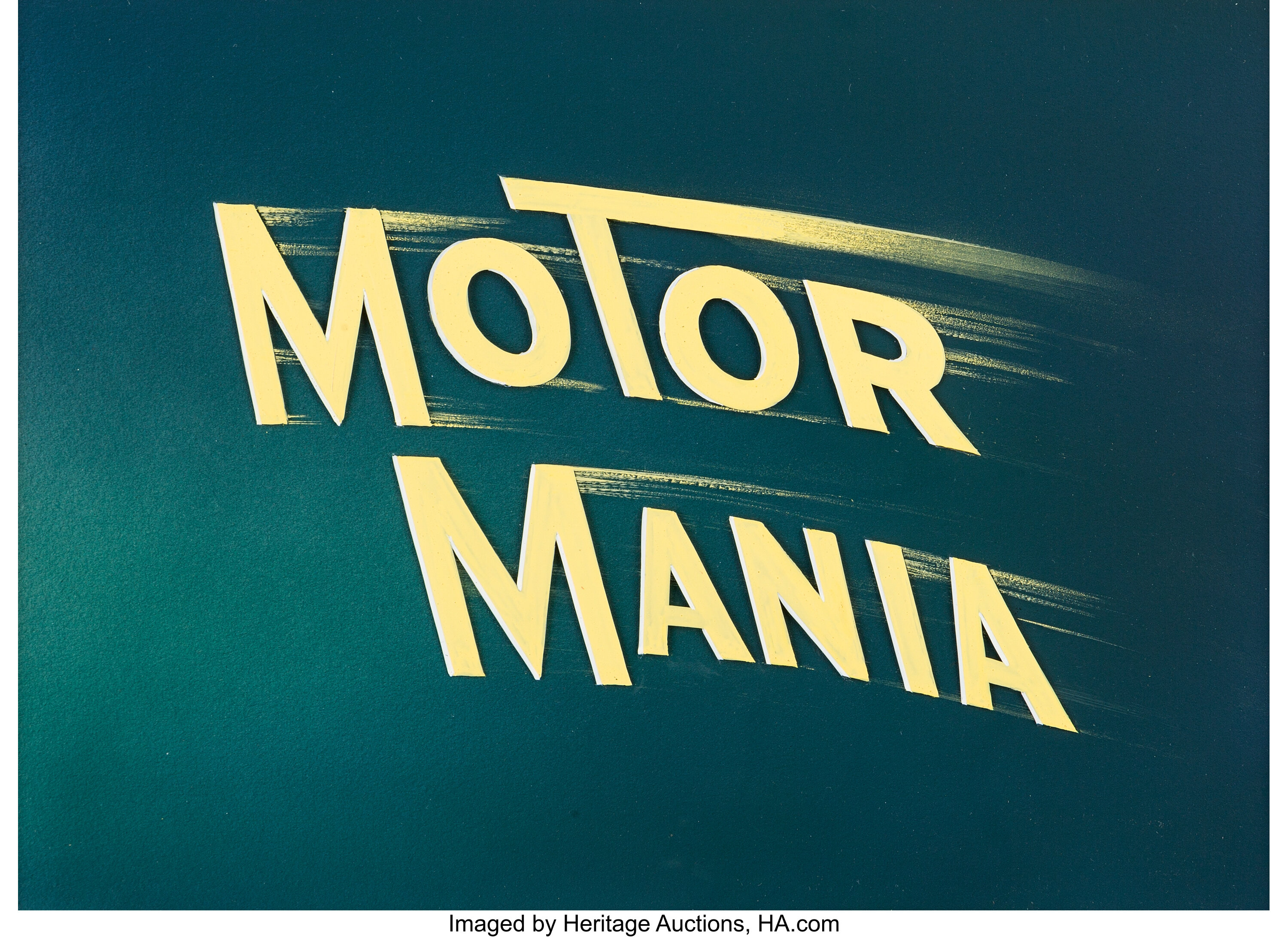 Motor Mania Title Cel and Key Master Background (Walt Disney, | Lot ...