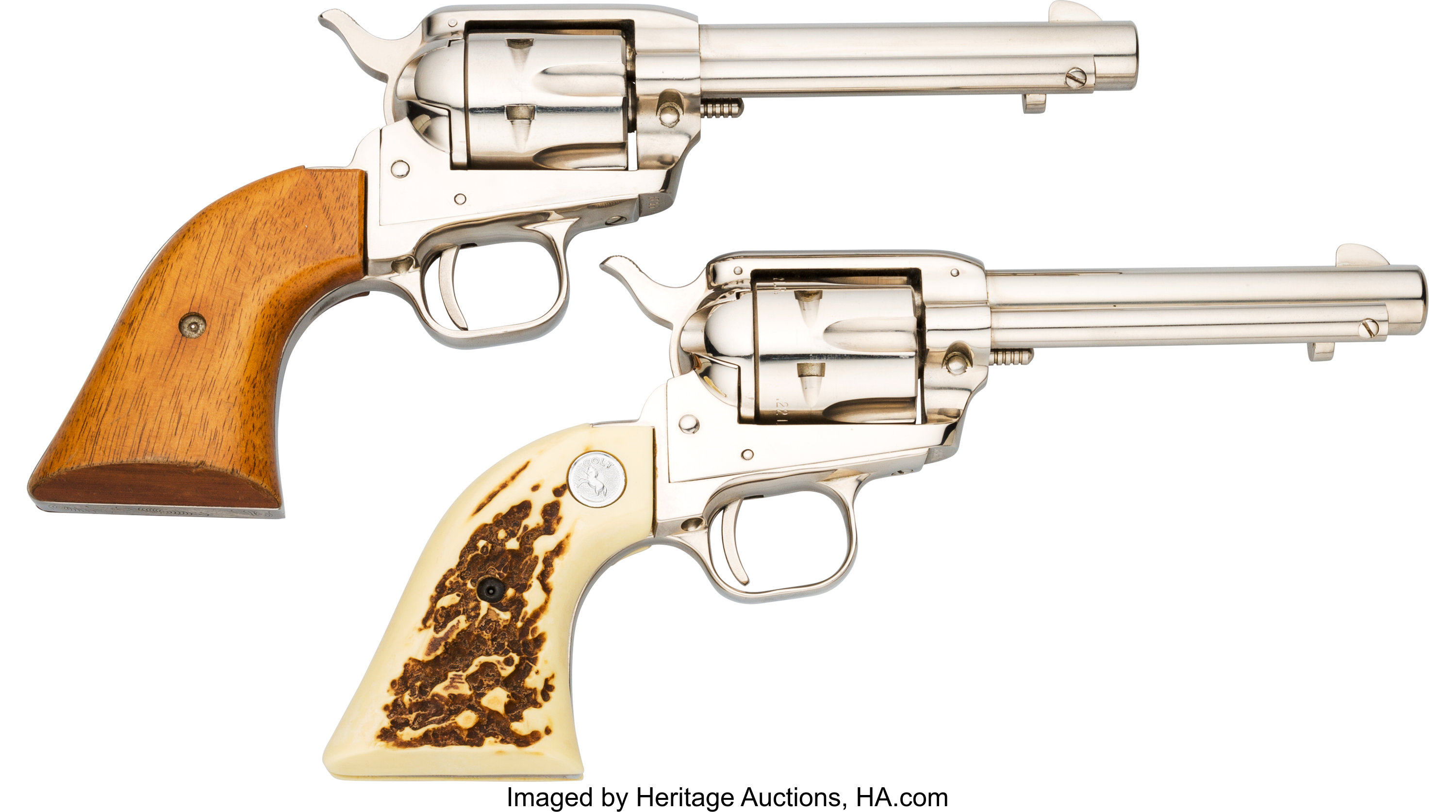 Lot of Two Colt Frontier Scout Single Action Revolvers.... (Total ...