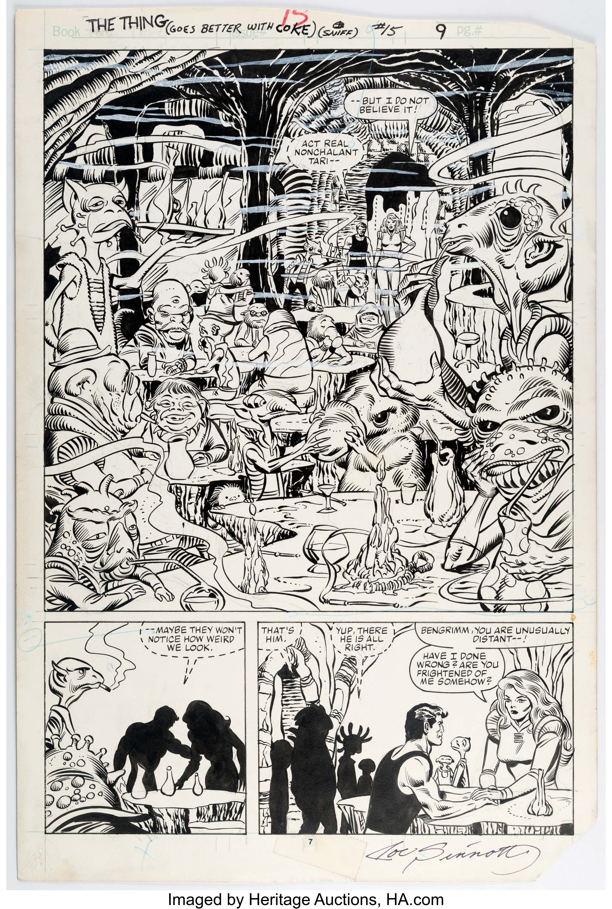 Ron Wilson and Joe Sinnott The Thing #15 Story Page 9 Original Art ...