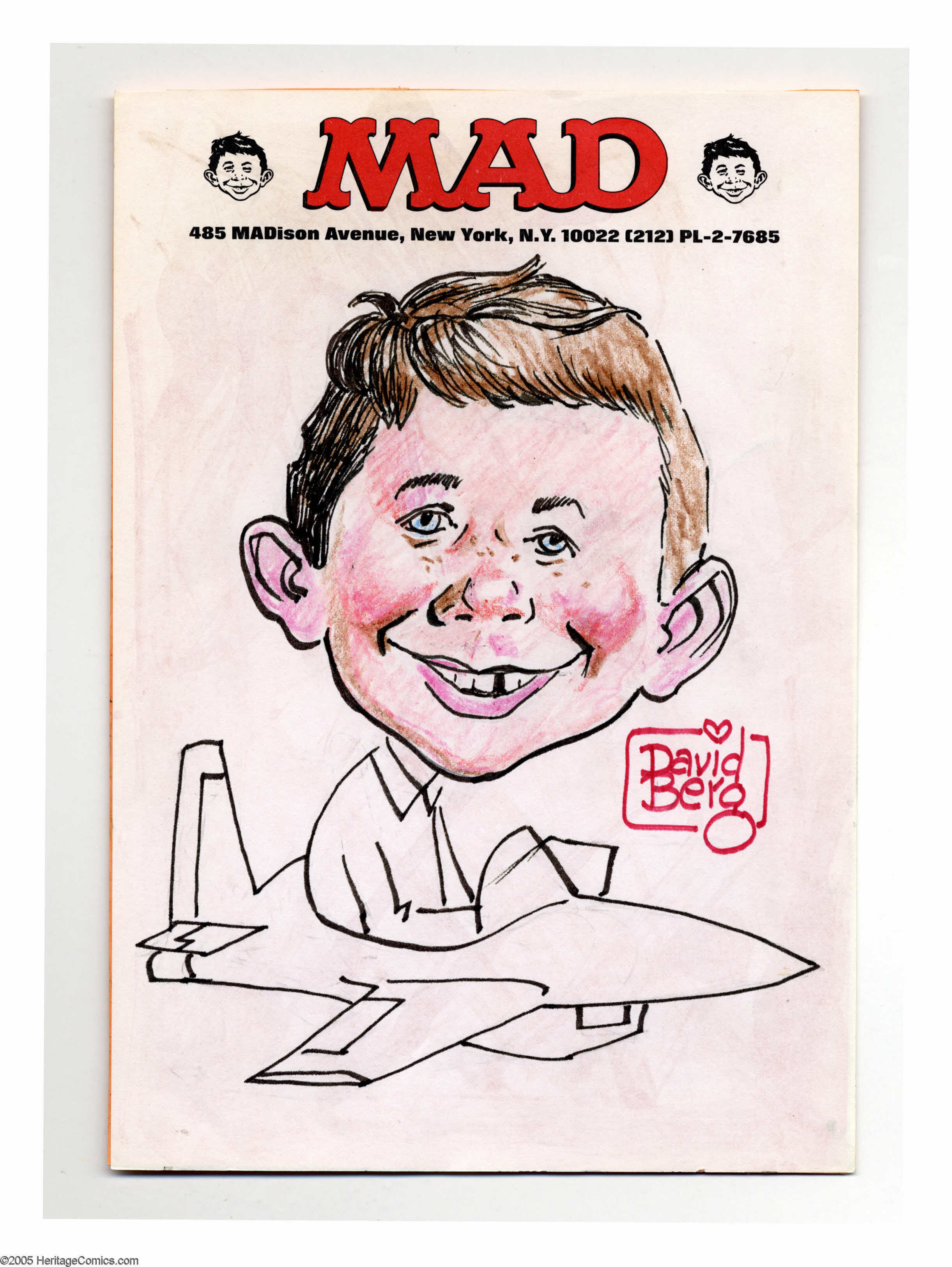 Dave Berg - Alfred E. Neuman Sketch Original Art (undated). Alfred ...